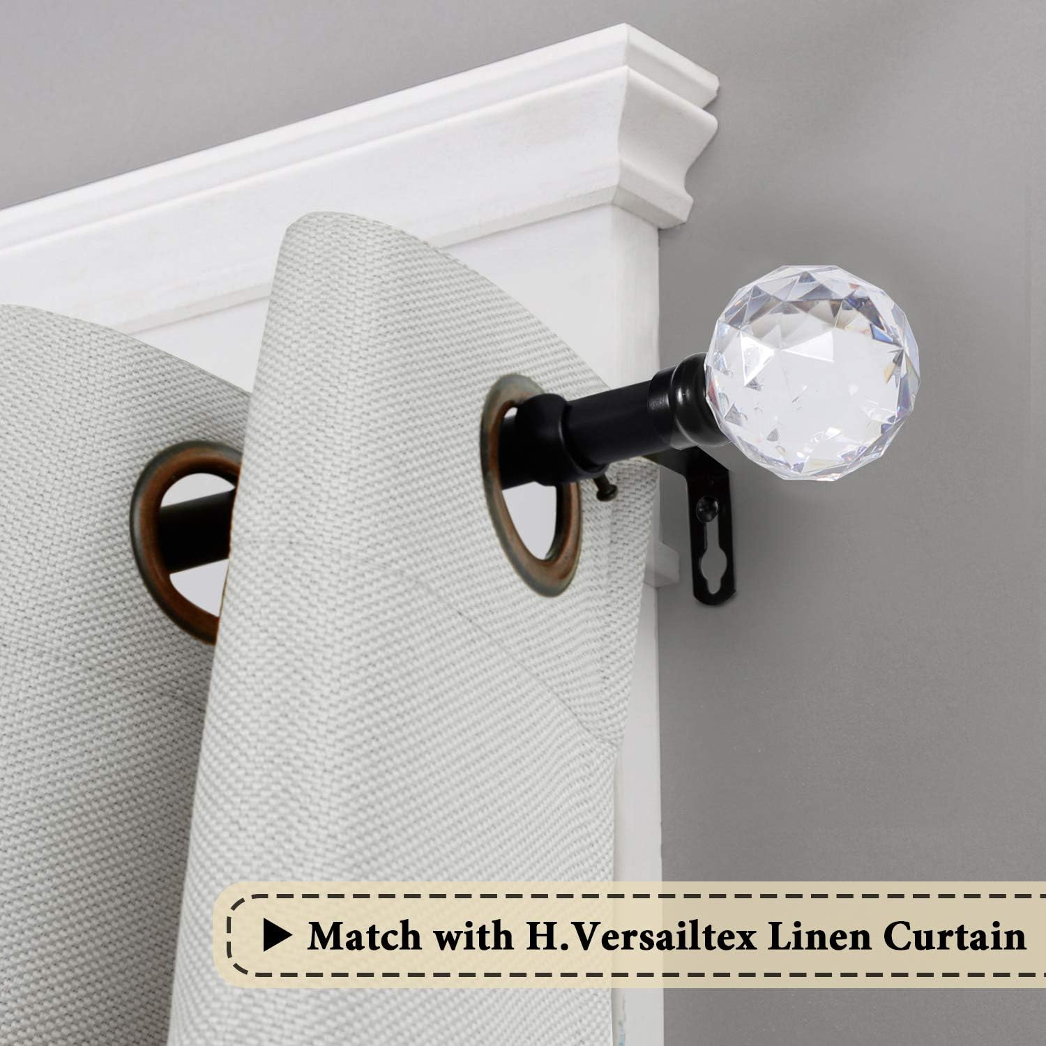 H.VERSAILTEX Window Curtain Rods for Windows 66 to 120 Inches ...