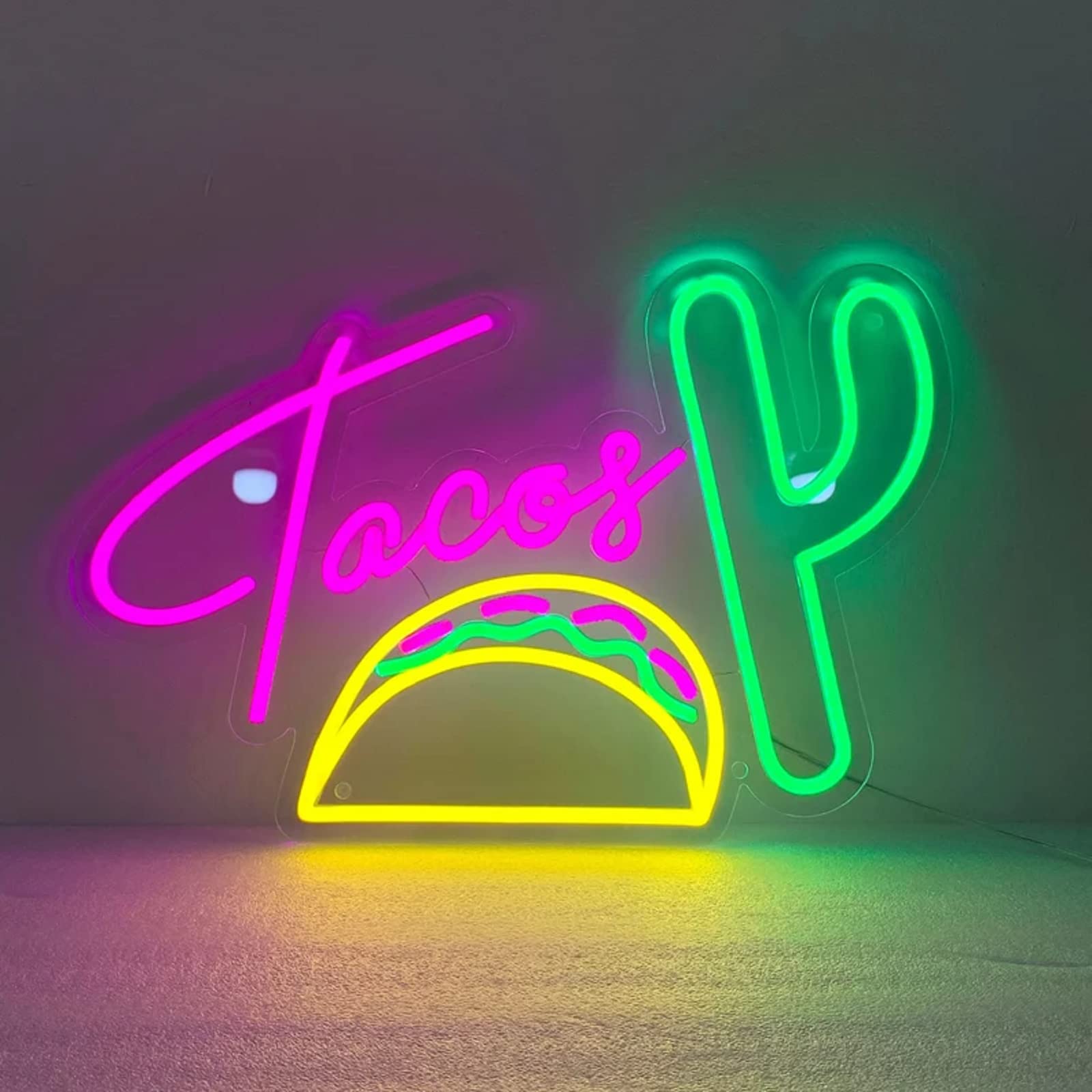 Fast Food Neon Sign Says