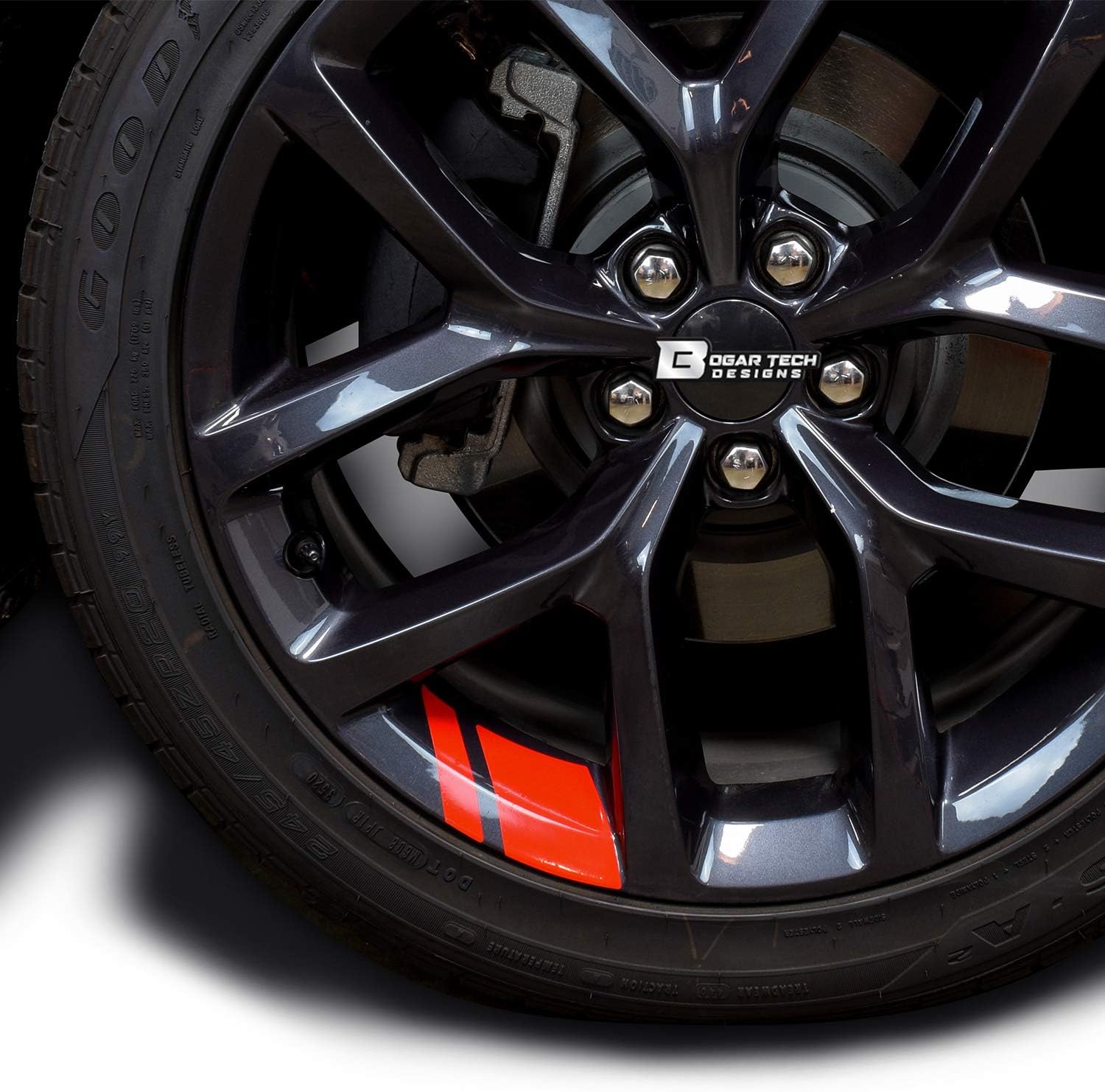 Amazon.com: ViStream 4Pc Wheels Rims Sport Racing Decal Stripes ...