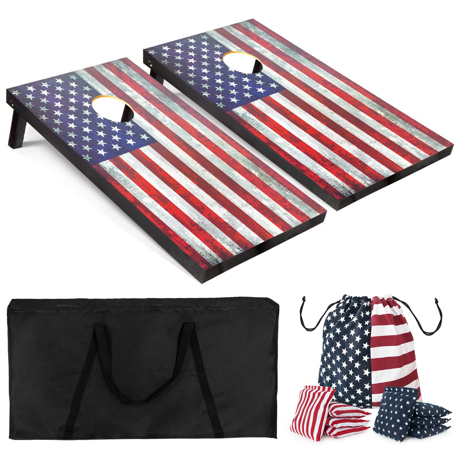 Snapklik.com : 3x2 Cornhole Set Regulation Size, Includes 2 Solid Wood ...