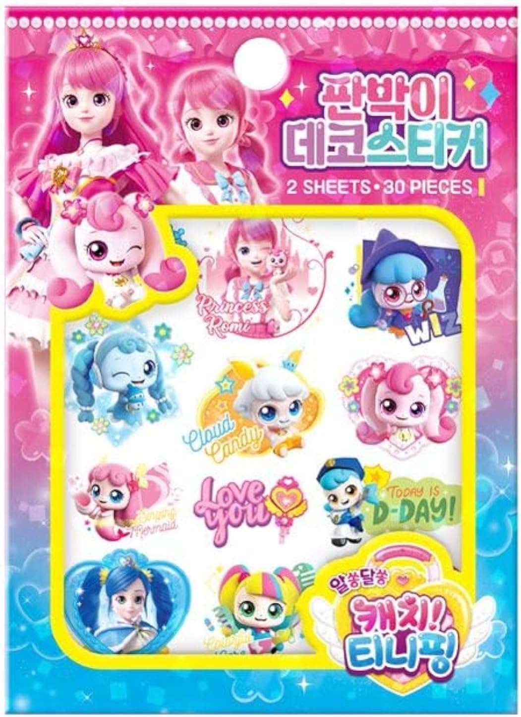 Amazon.com: 캐치! 티니핑 Catch! Teenieping Season 3 Deco Stickers - 2 Sheets ...