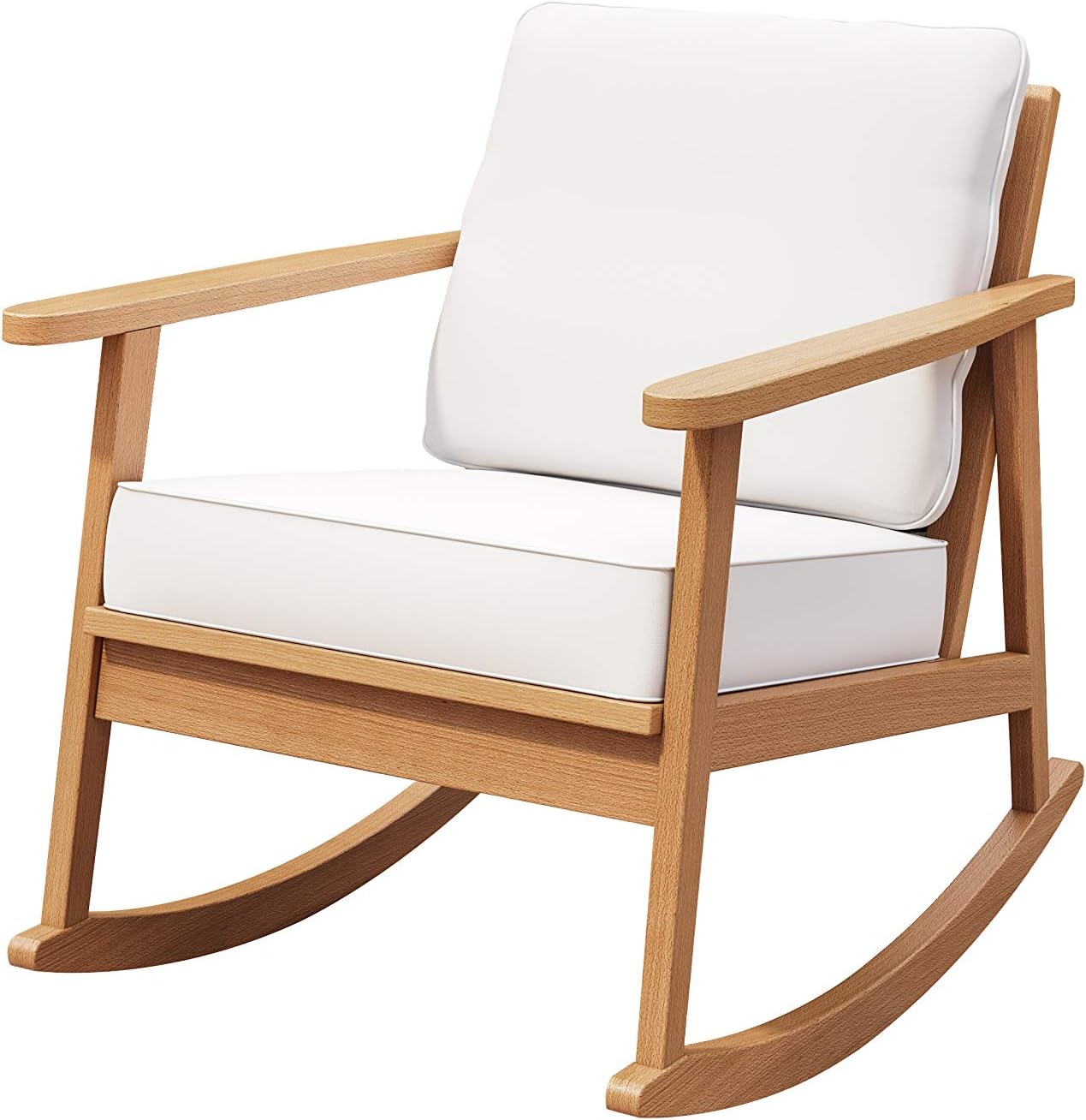 Amazon.com : Royal Garden Glenbrook Mid Century Wooden Rocking Chair ...