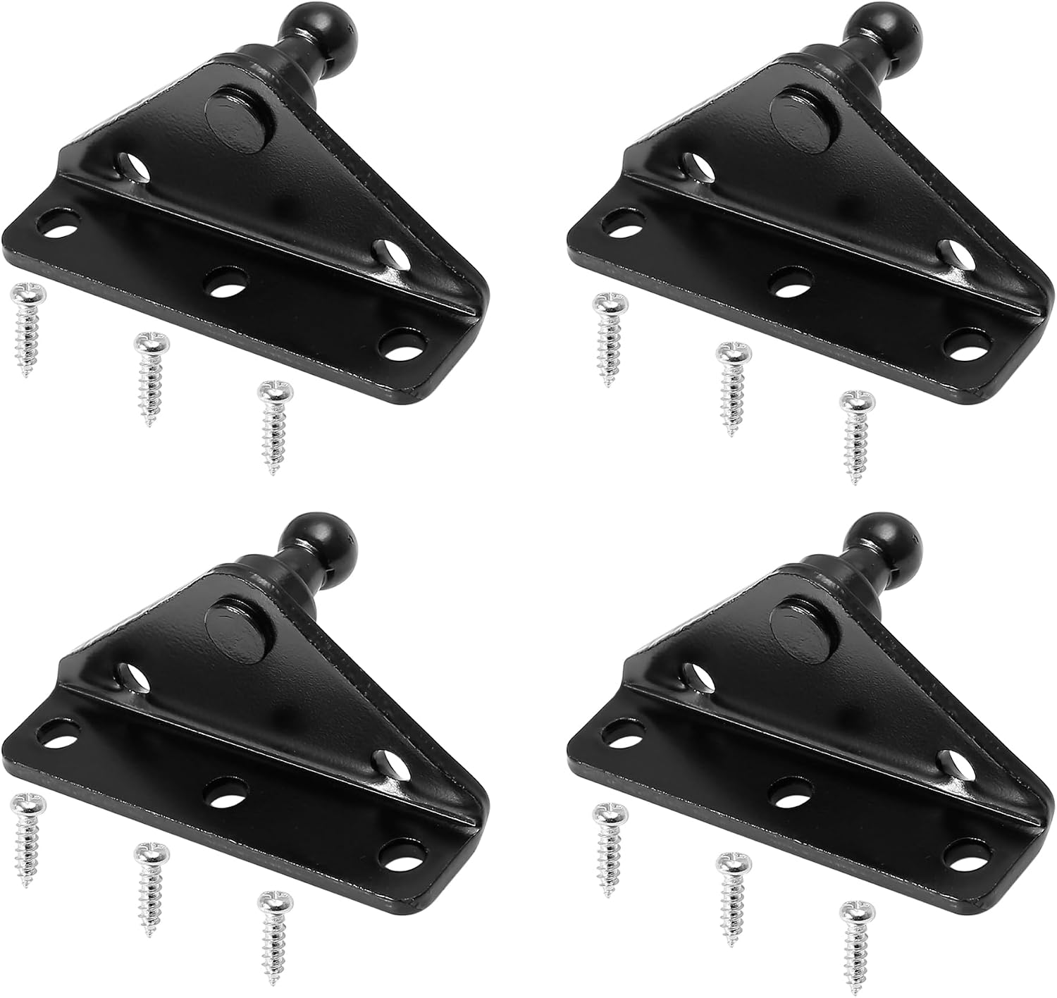 X AUTOHAUX 4 Set 10mm Car Ball Studs Mounting Brackets W Screw Black ...