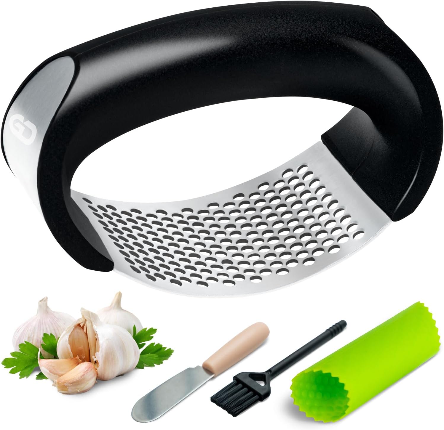 Amazon.com: GD Garlic press rocker, crusher, mincer tool stainless ...