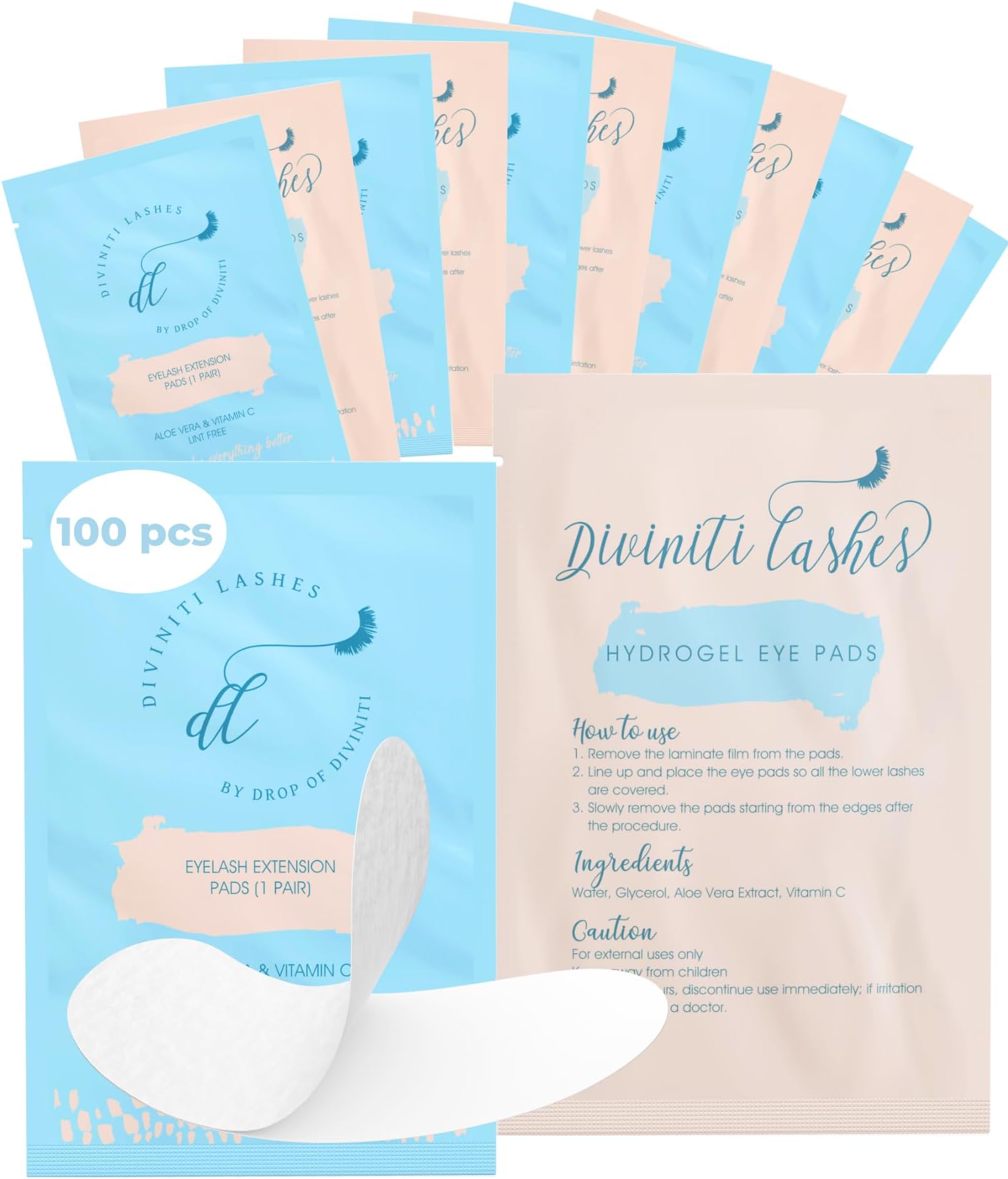 Amazon.com: 100 Pairs Under Eye Gel Pads Lash Extensions - Lash ...