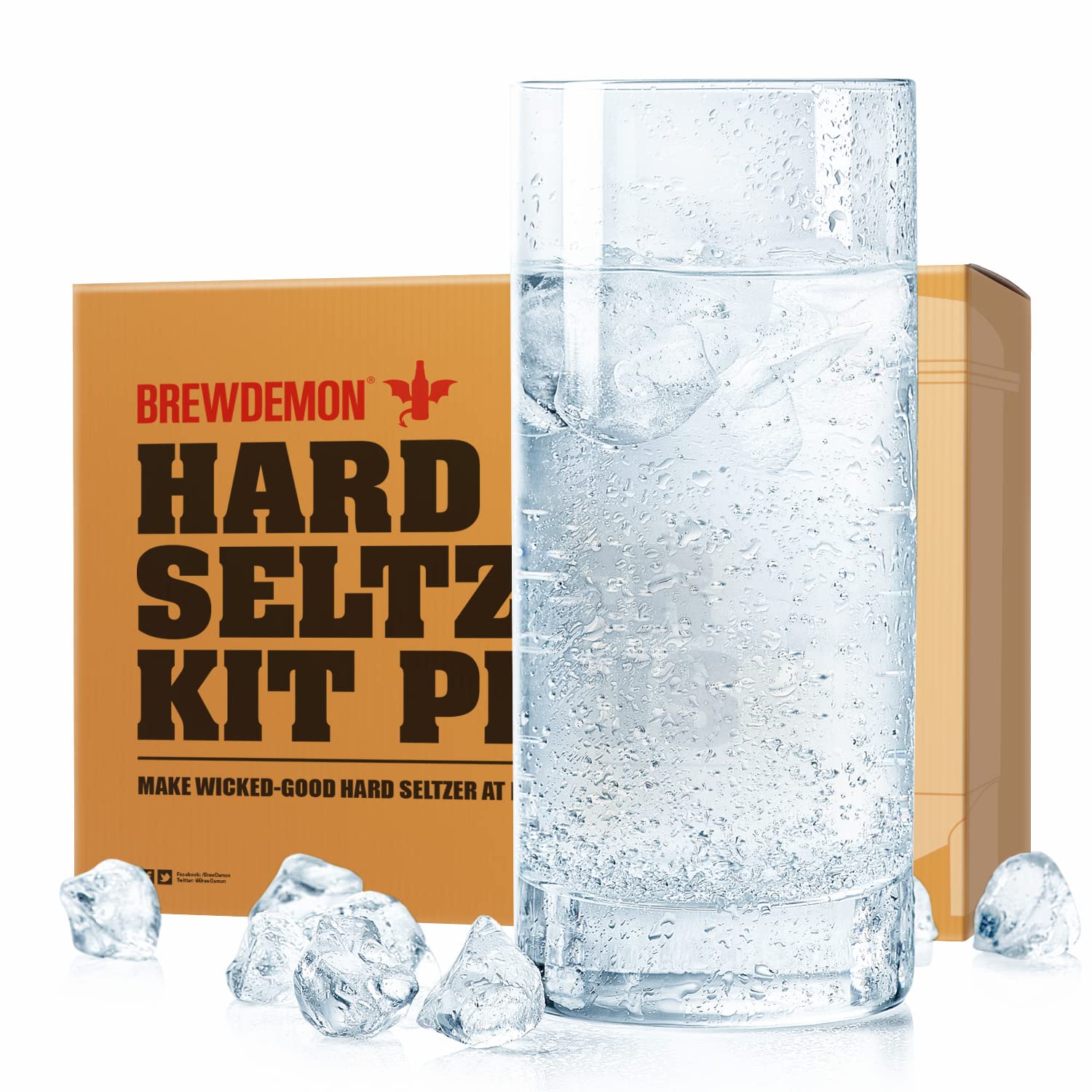 Buy BrewDemon Hard Seltzer Brewing Kit Plus with Bottles - Our Conical ...