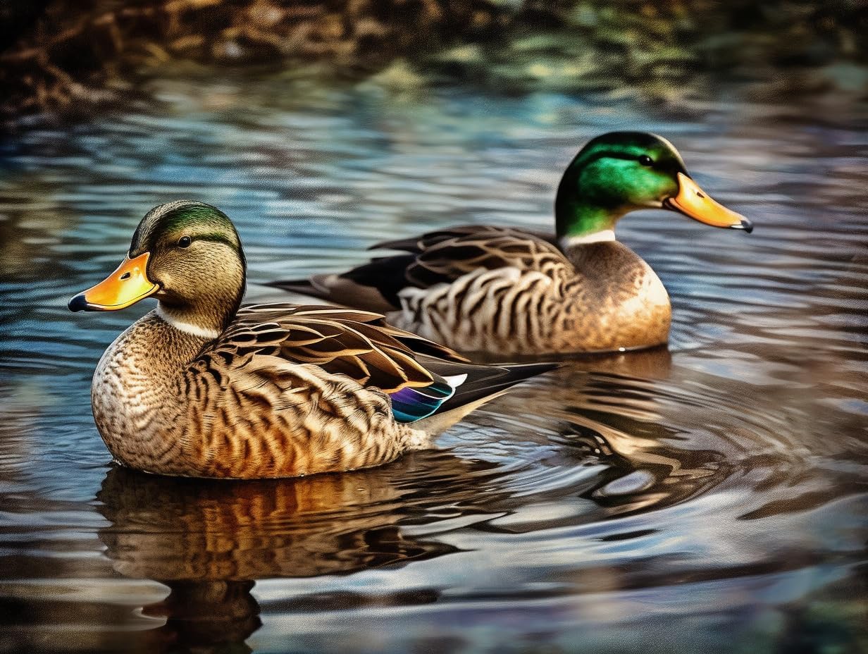 Amazon.com: Generic Diamond Art Painting Mallard and Water Duck Mallard Flying Lake Animals ...