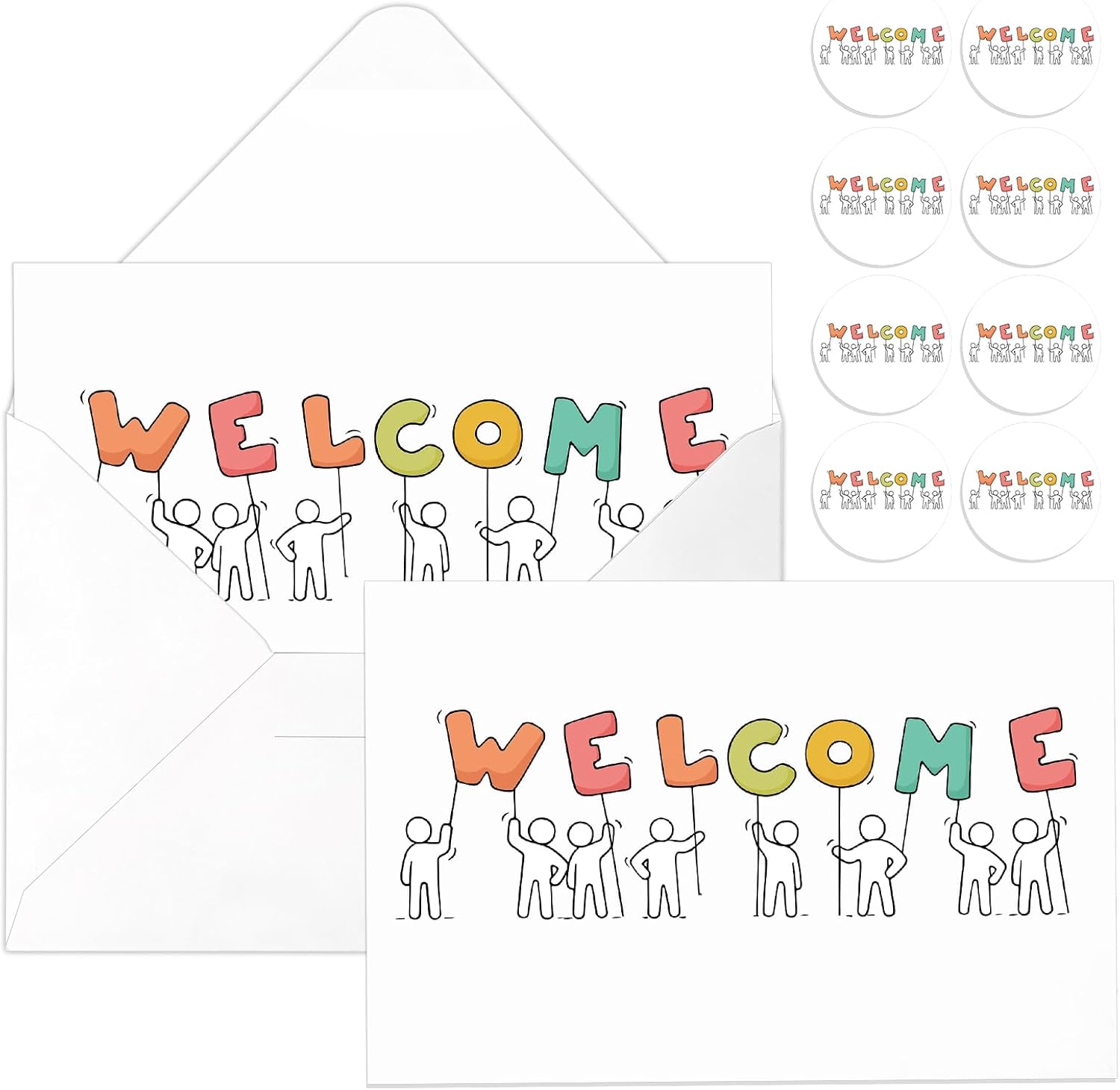 Amazon.com : Harloon 50 Sets Welcome Cards for Employees Guests Welcome ...