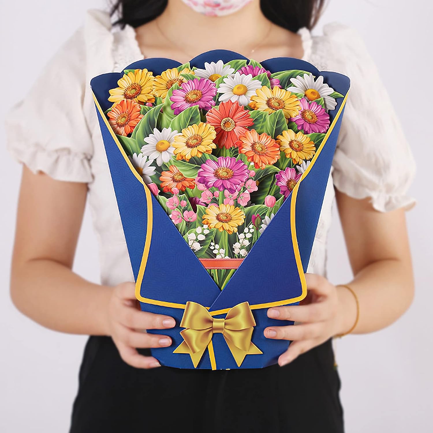 Amazon.com : Paper Flowers Pop Up Cards 12 inch Life Sized Forever ...