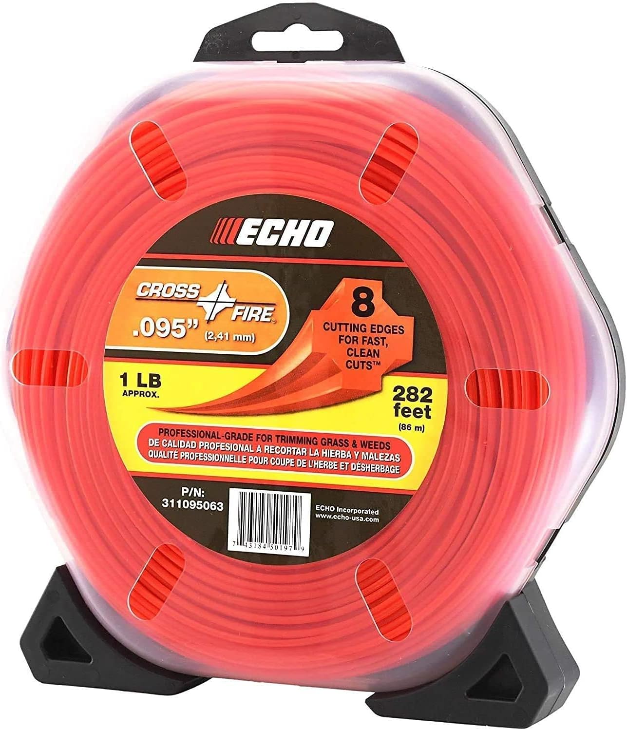 Amazon.com : ECHO Cross-Fire 0.095 Nylon Trimmer Line : Patio, Lawn ...