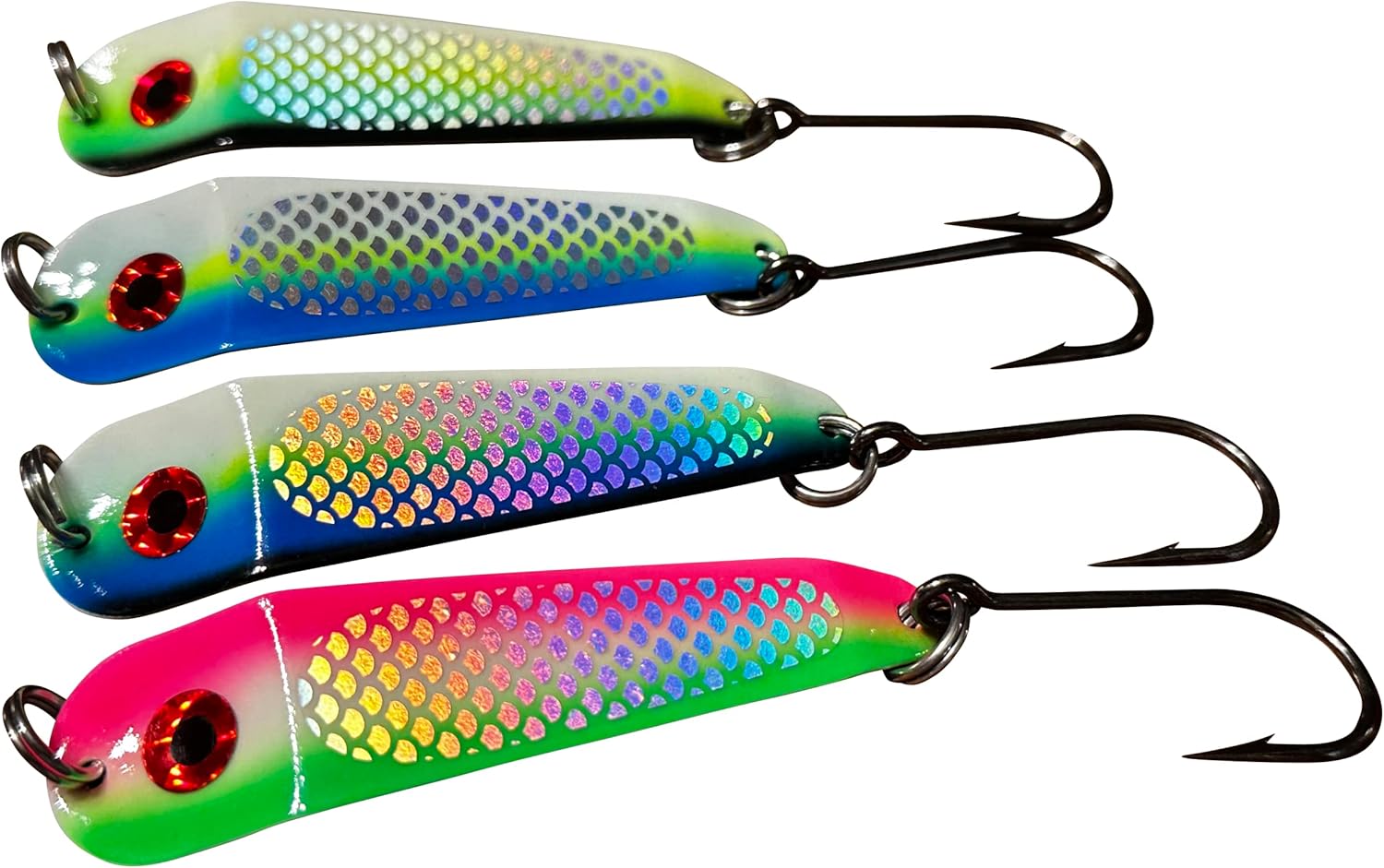 Amazon.com : Loony Spoons - Salmon Fishing Lures (Size 4-4 3/8") - Set ...