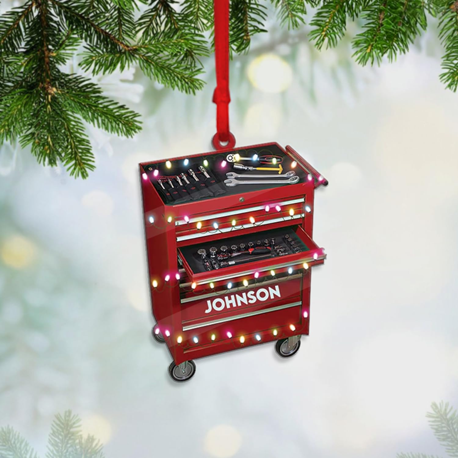 Amazon.com: MY4LOVE Personalized Repair Tool Box Christmas Ornament ...