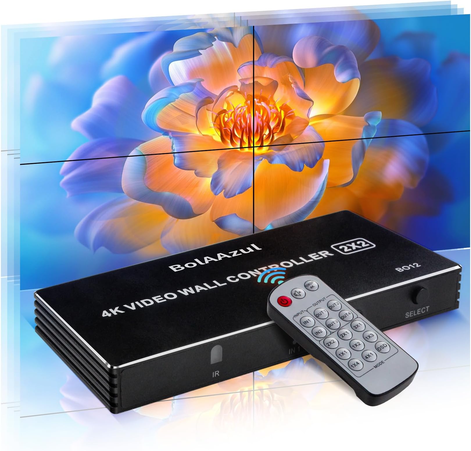 Amazon.com: 2x2 Video Wall Controller 4K, HDMI Video Wall Processor ...