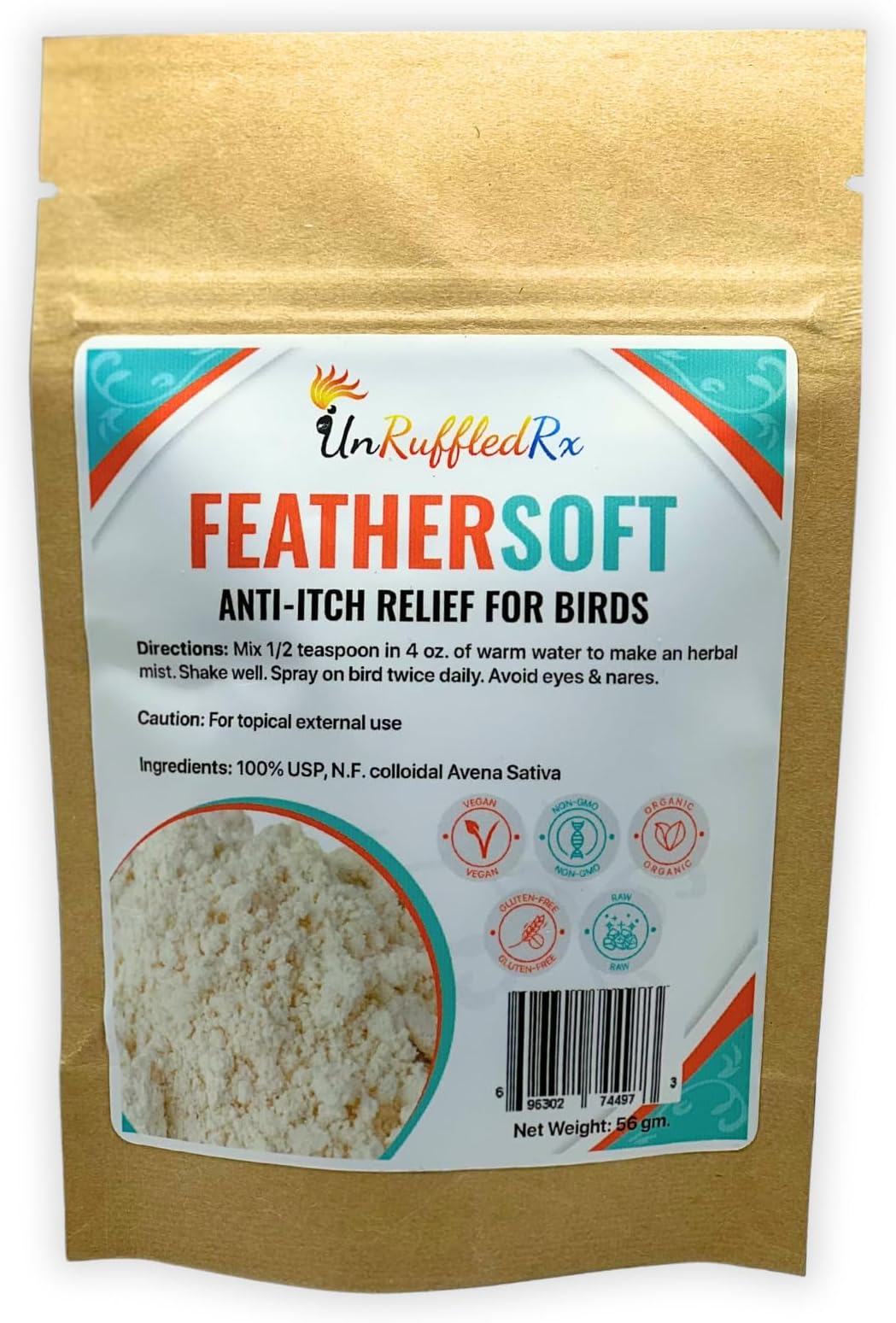Amazon.com : UnRuffledRx FeatherSoft Itchy Bird Spray with Colloidal ...