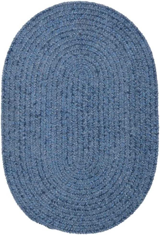 Amazon.com: 1 Piece Beautiful Oval Silhouette Chenille Blue Bath Rugs ...