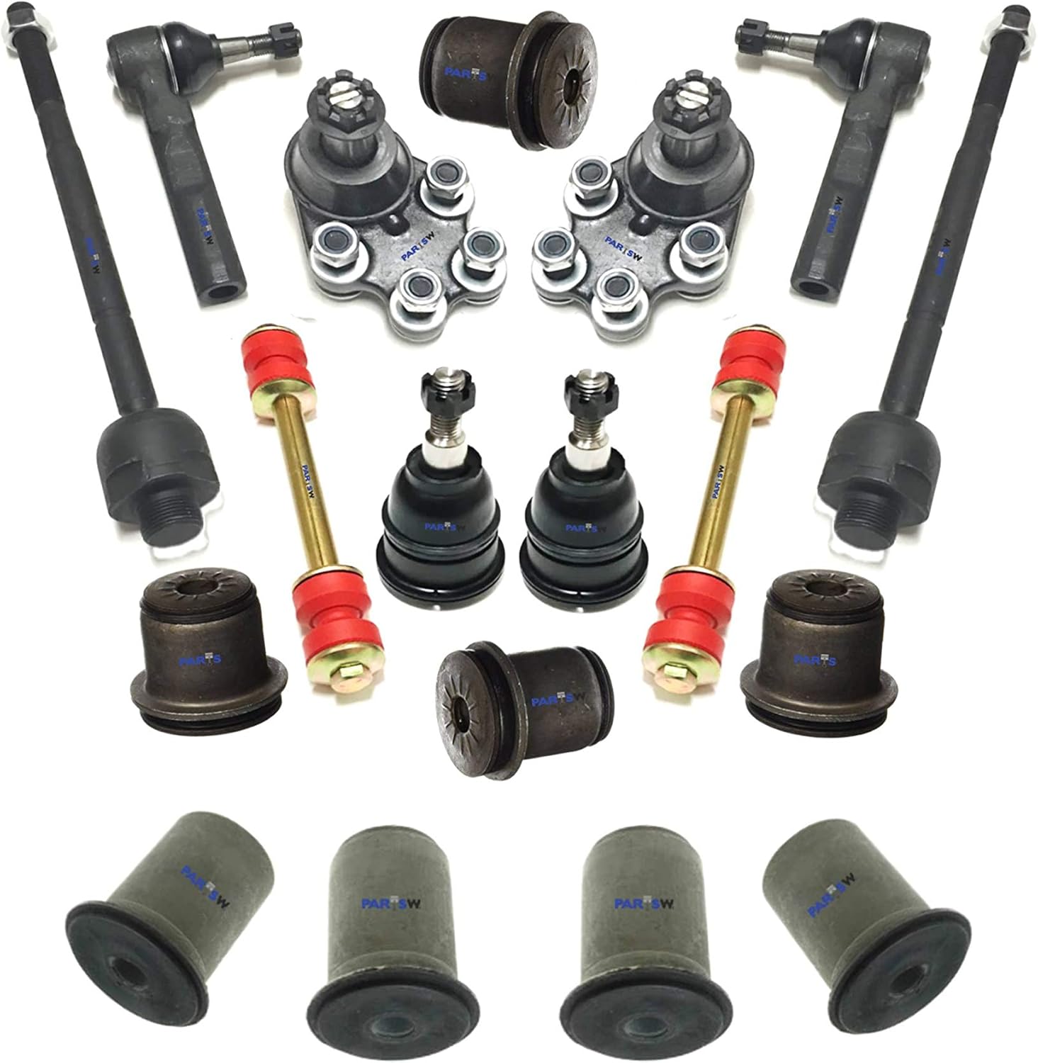Amazon.com: PartsW - 18 Pc Front Suspension Upper & Lower Ball Joints ...