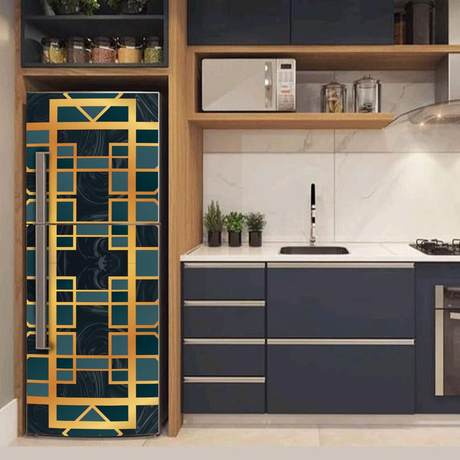 Amazon.com: Alwayspon Self-Adhesive Vinyl Refrigerator Wrap, Peel and ...