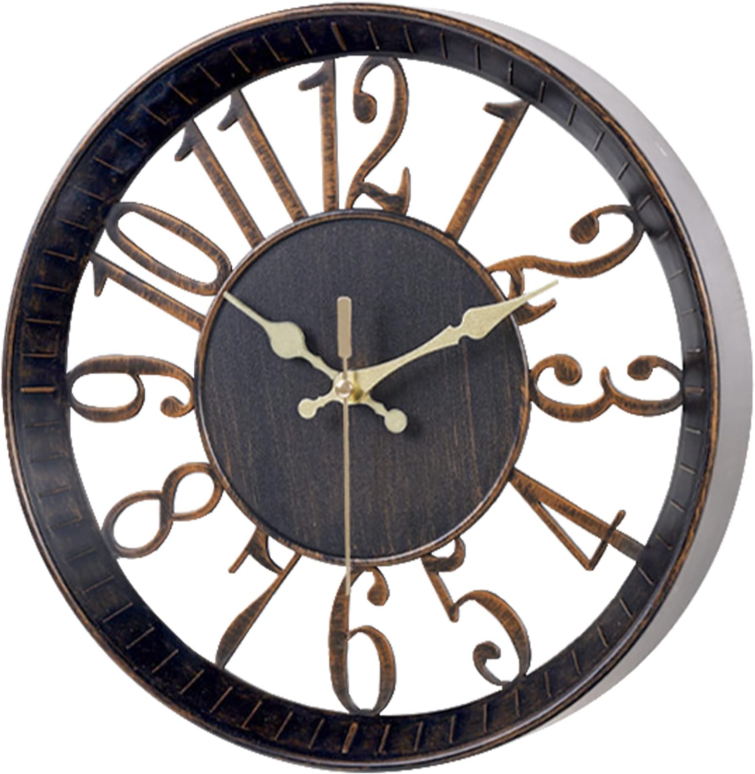 Amazon.com: Ogetok Vintage Wall Clock 12 Inch, Round Wall Clocks ...