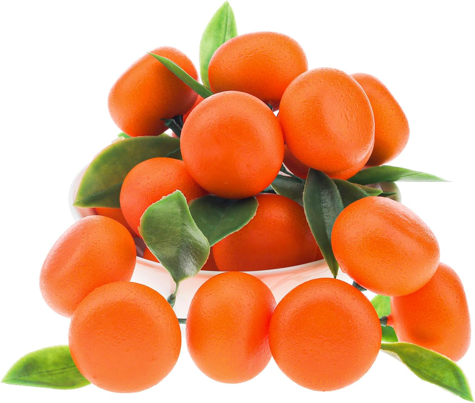 Amazon.com: Lorigun Fake Fruit, 30 Pcs Mini Orange with Leaves Plastic ...