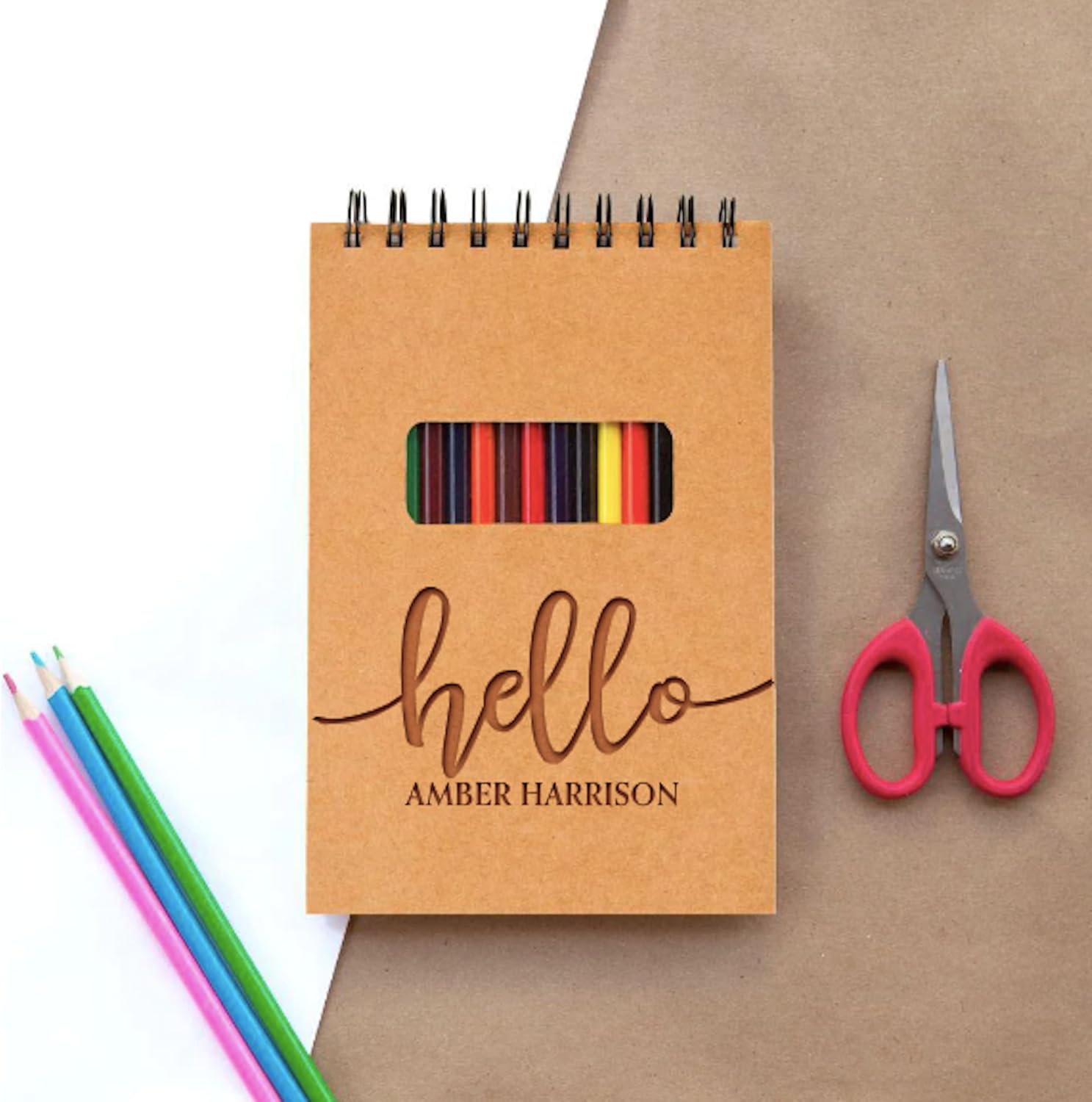 Amazon.com: Personalized Sketch Pad for Drawing Kids, 5.5 x 8.5 Inch ...