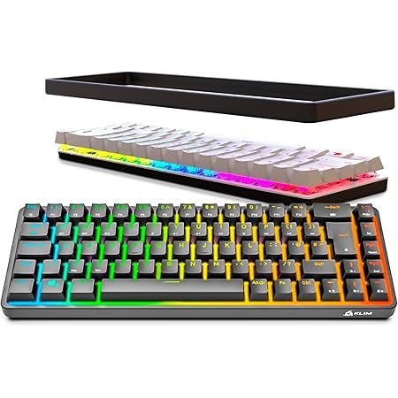 KLIM Shift Wireless Mechanical Keyboard 60% + Hotswap, RGB, Extra 69 ...