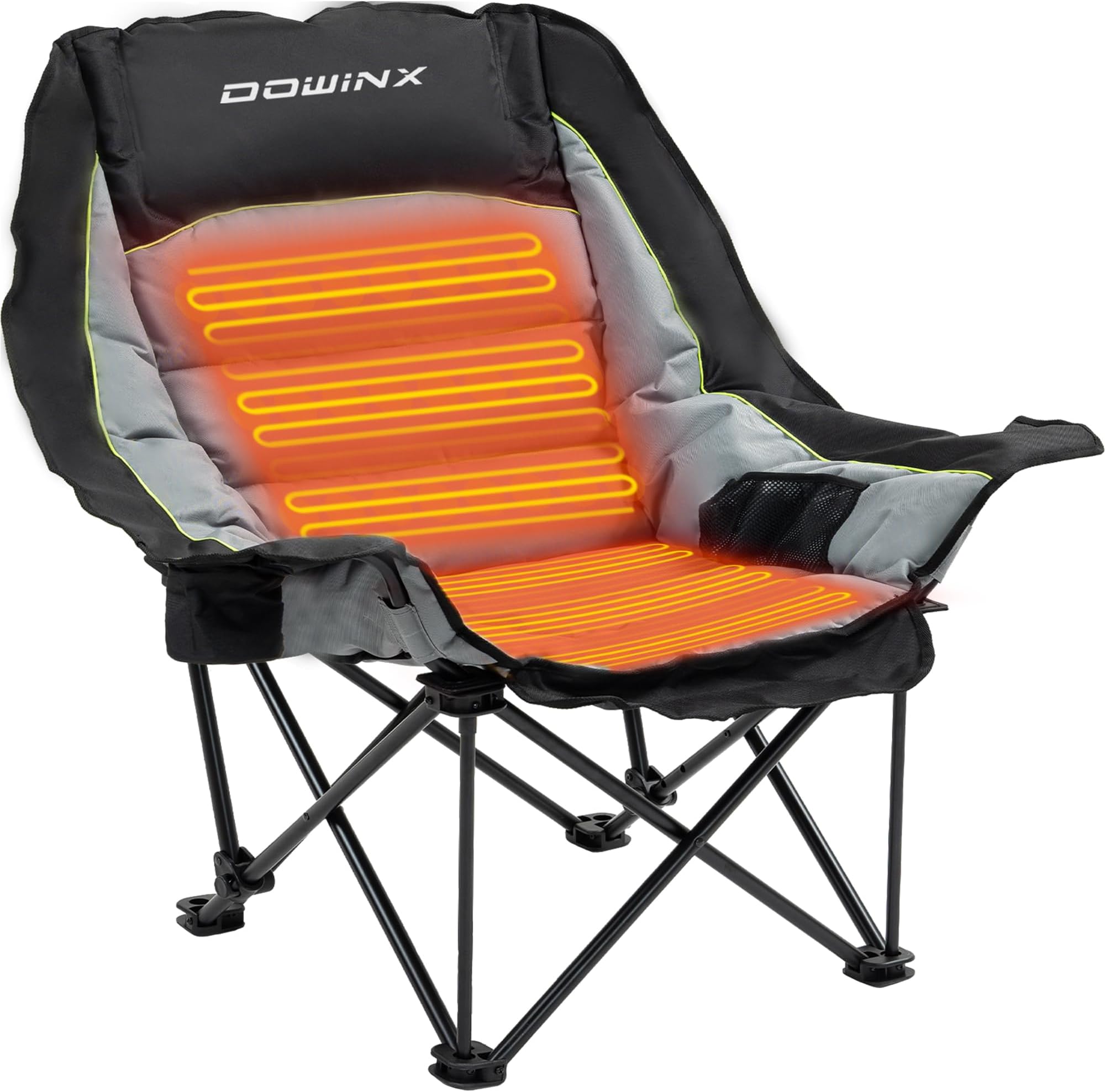 Amazon.com: Dowinx Oversized Extra Large Heated Camping Chair for ...