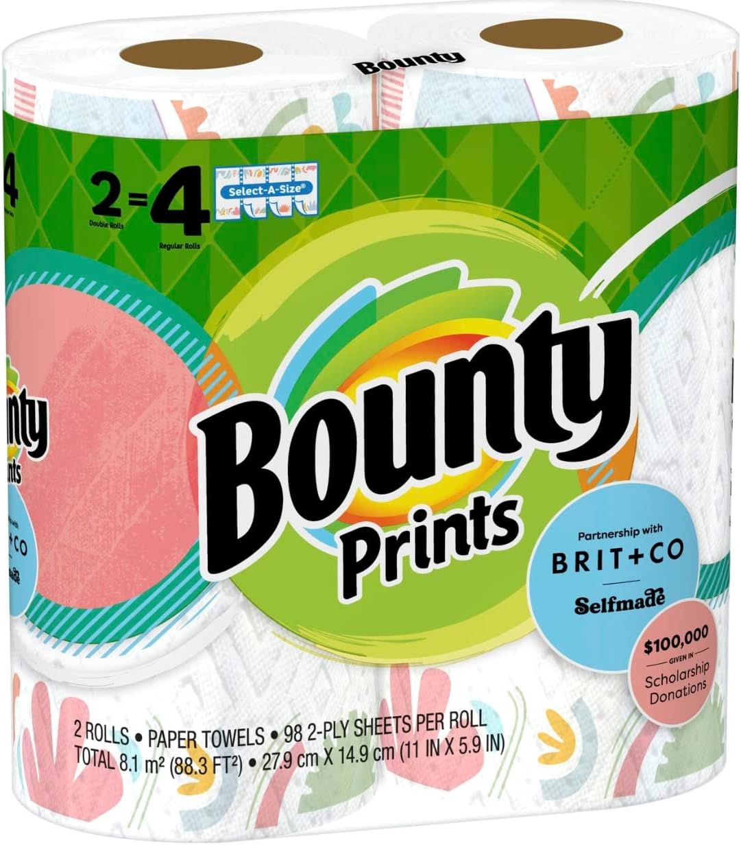 Amazon.com: Bounty Essentials Towels, Print, 6 Count : Health & Household