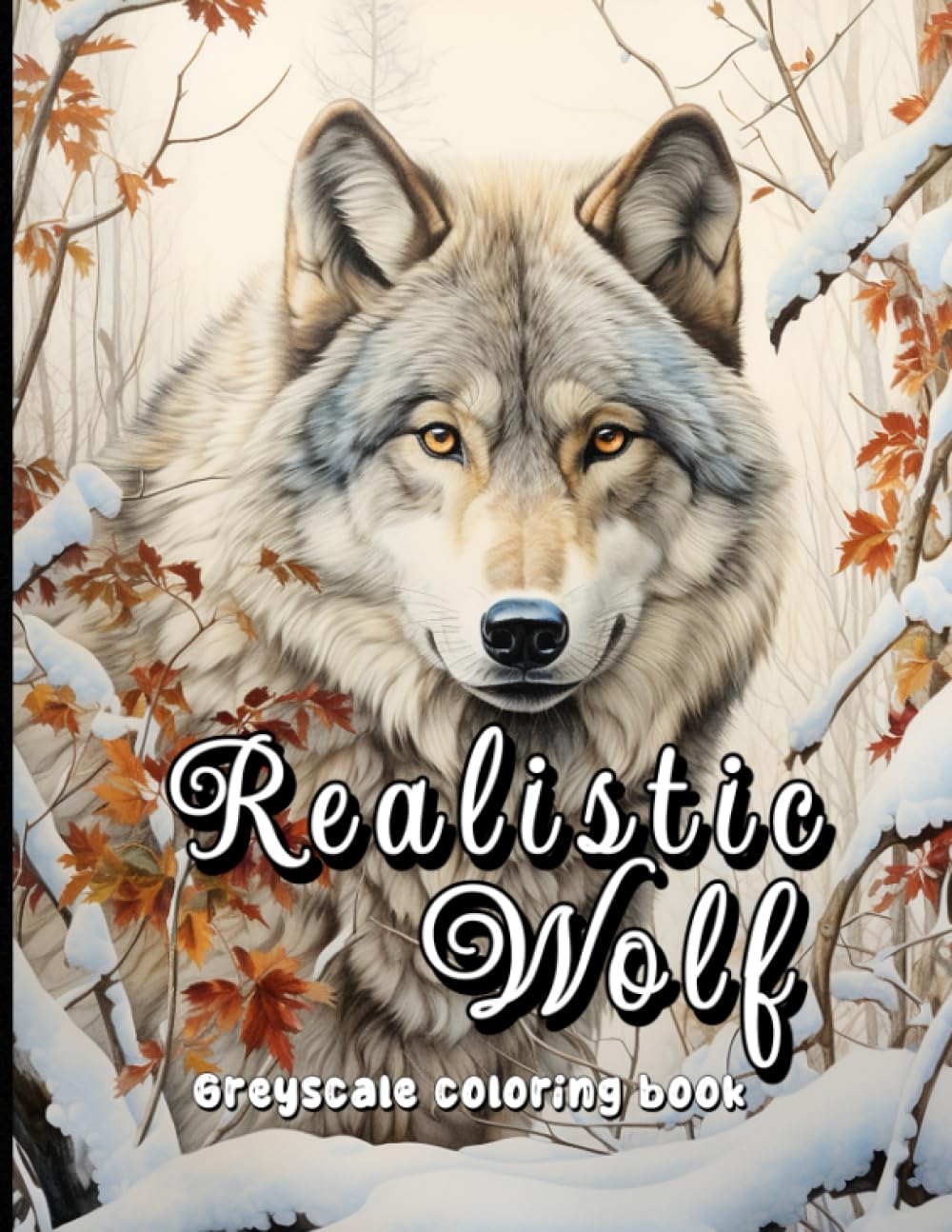 Amazon.com: Realistic Wolf Greyscale coloring book: Beautiful and ...