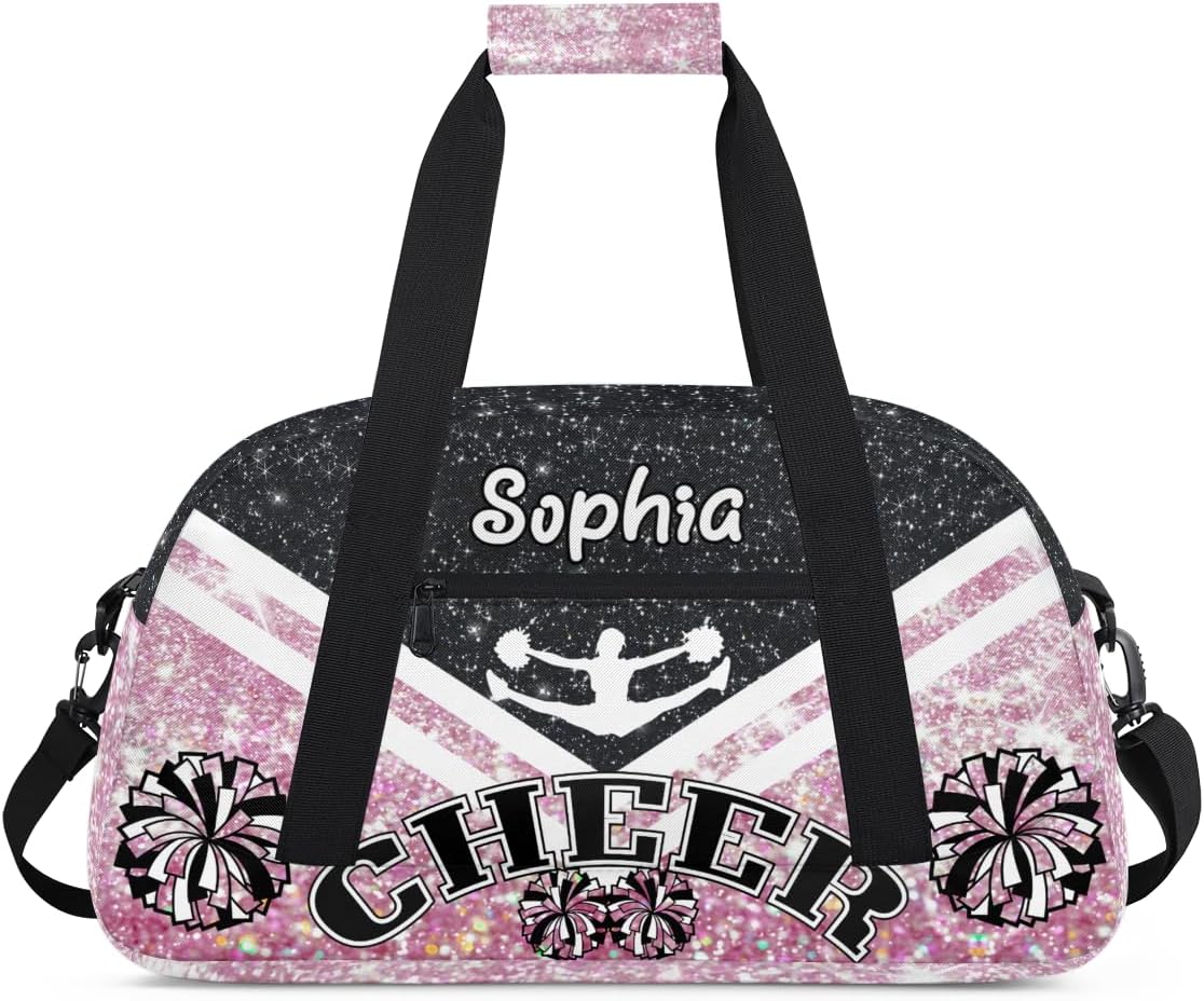 Amazon.com | Cheer-Bag for Girls Custom Name Cheerleading Duffel-Bag ...