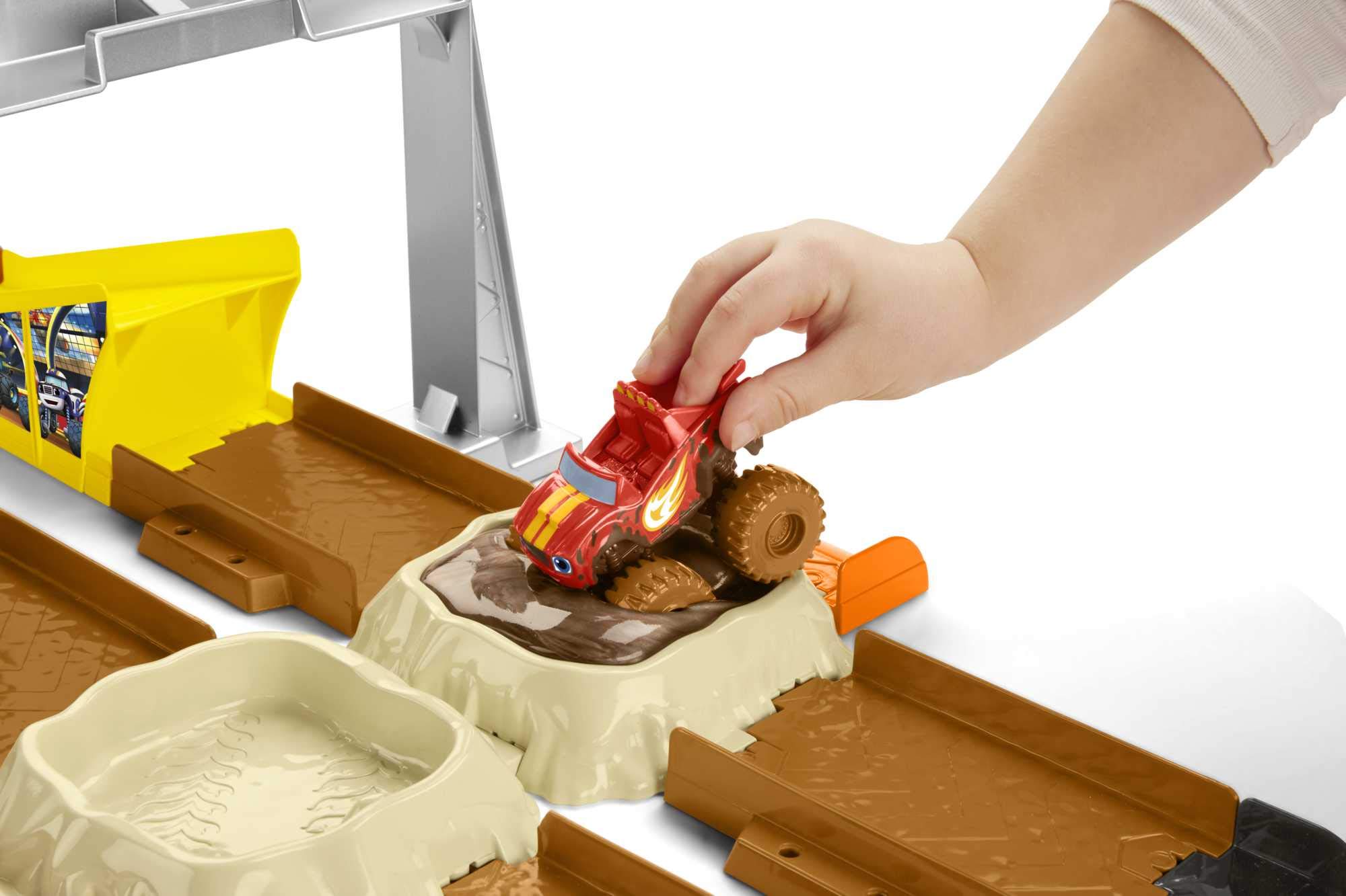 Fisher-Price Blaze and the Monster Machines Mud Pit Race Track, vehicle ...