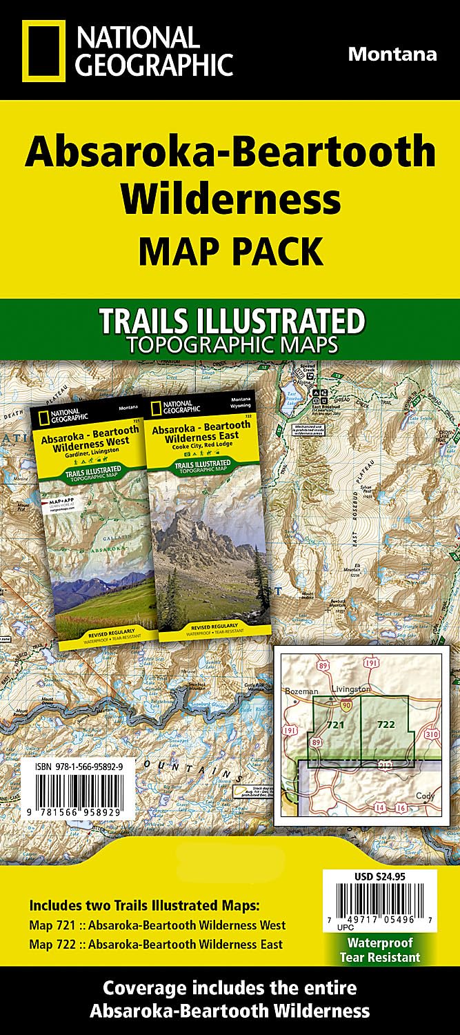 Absorka-Beartooth Wilderness [Map Pack Bundle] (National Geographic ...