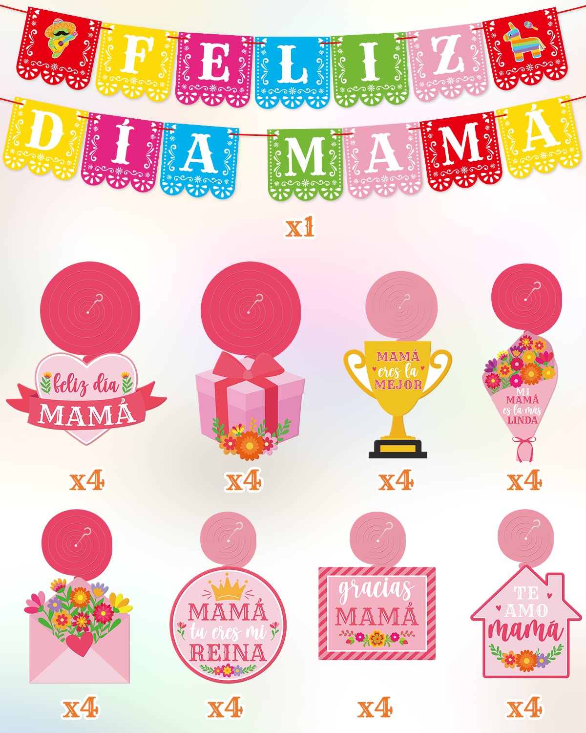 Snapklik.com : Levfla Mexican Mothers Day Party Decorations Feliz Dia ...