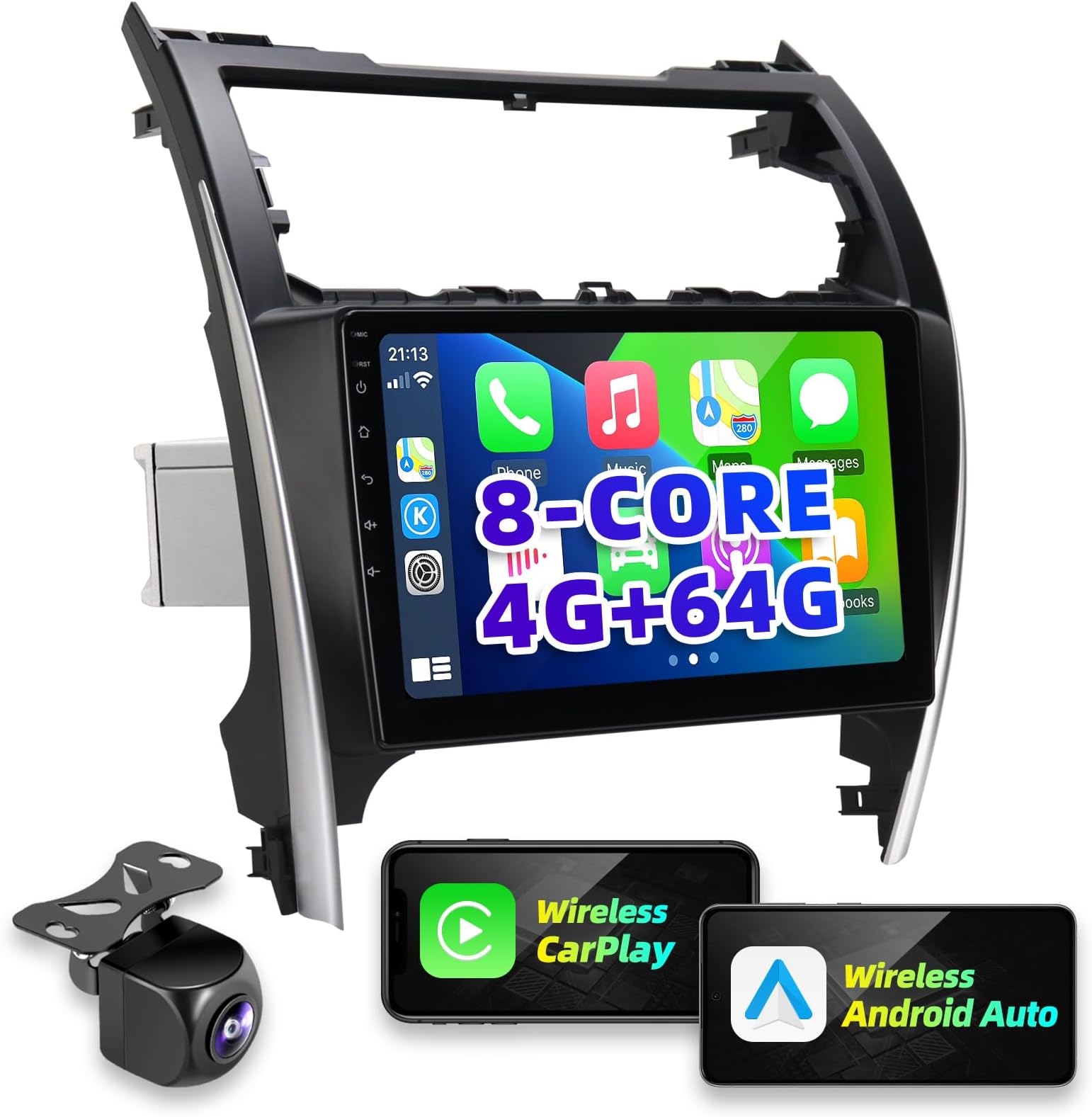 Amazon.com: Crownyu for Toyota Camry 2012 2013 2014 Upgrade Android Radio Compatible with ...