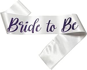 Amazon.com: NAUXIUDSJS Bride Sash Bachelorette Party Purple, Bride To ...