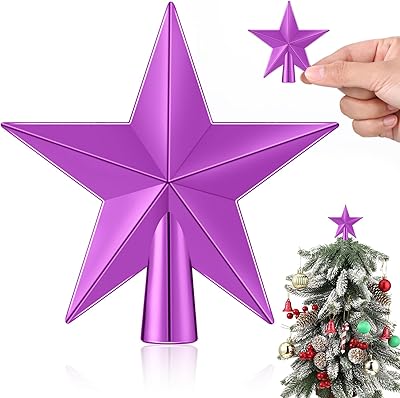 Amazon.com: Hanaive Mini Christmas Tree Topper Small Christmas Star ...