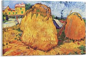 Vincent Van Gogh Haystacks in Provence Canvas Wall Art Living Room ...