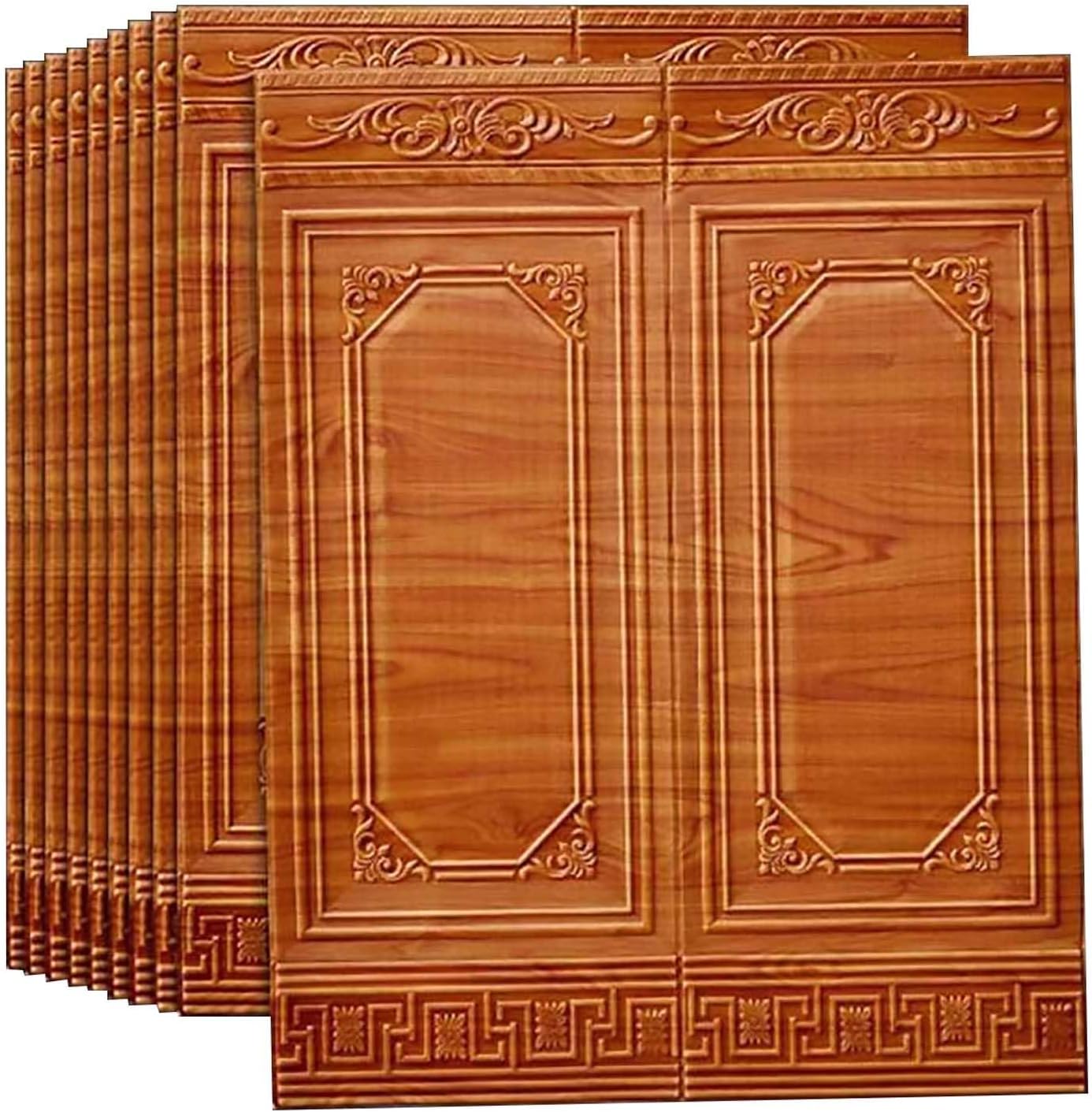 HAILM 3D Textured Wall Panel, Acoustic Wainscoting Panels, Self ...