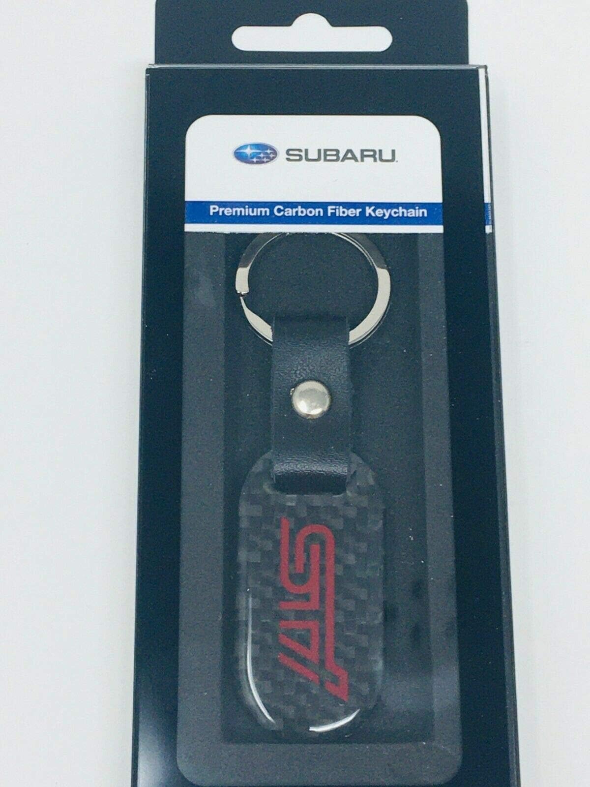 Amazon.com: Subaru STI Logo Carbon Fiber Keychain fob Impreza Legacy ...