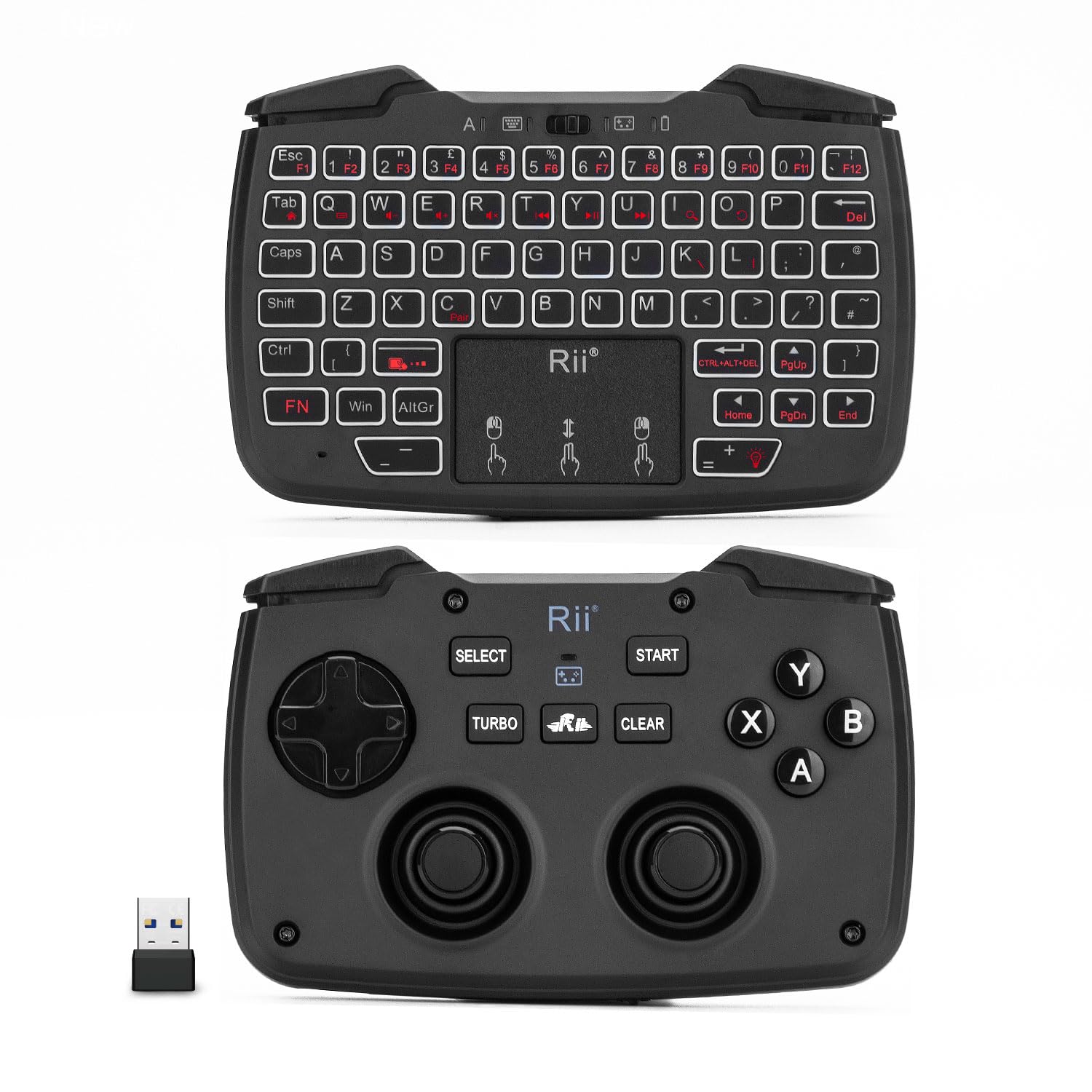 Rii RK707 Mini Keyboard and Mouse Combo with Trackpad, Media Keyboard ...