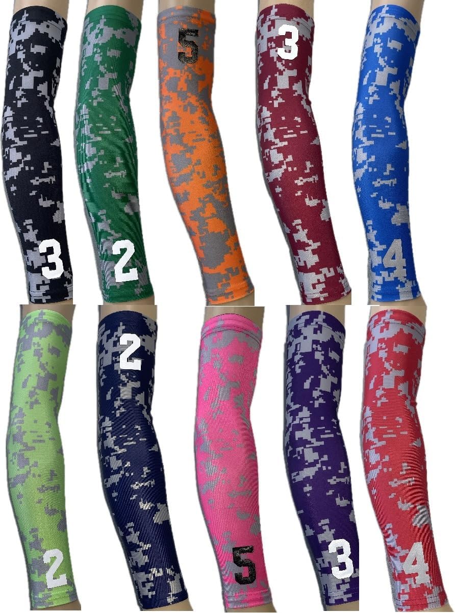 Amazon.com: Custom Sports Arm Sleeve - Gray Digital Camo Series ...