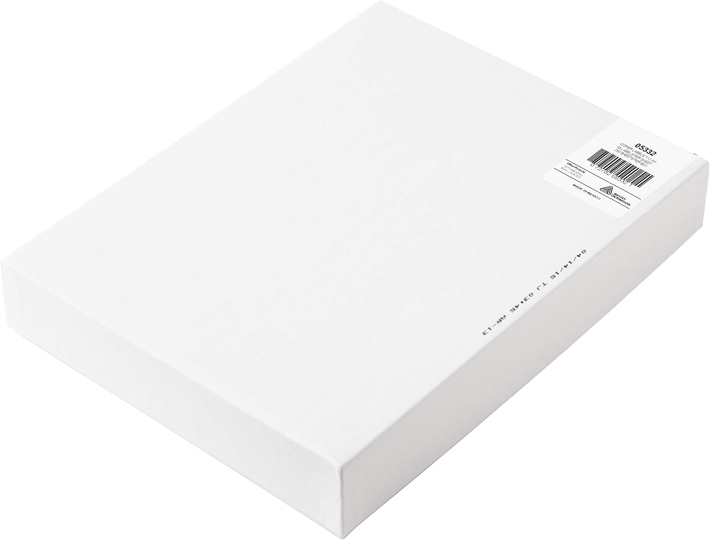 Avery Mailing Labels for Copiers, 1 x 2.8 Inches, White, Box of 8250 ...
