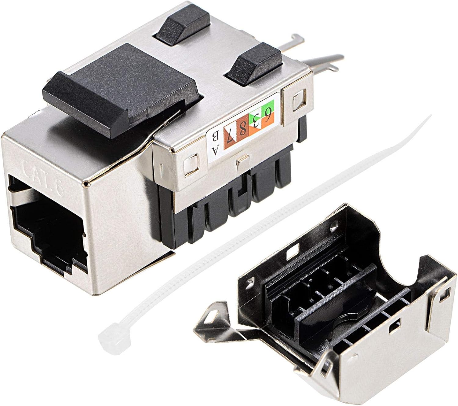 Amazon.com: uxcell Network RJ45 Jack 90 Degree Full Shielded RJ45 ...