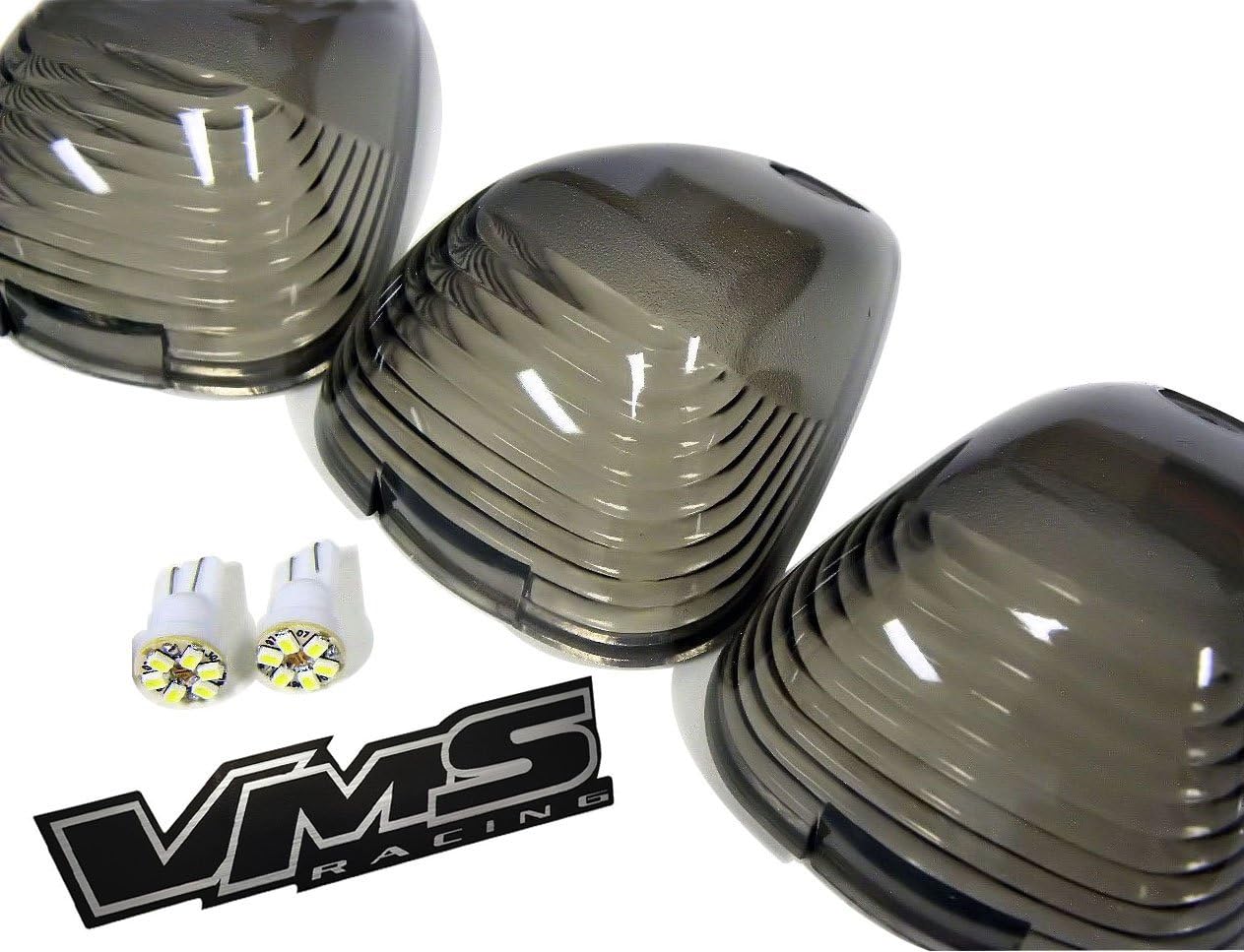 Amazon.com: VMS Racing 5pc CAB ROOF Lights COVERS in SMOKE CRL 264142BK ...