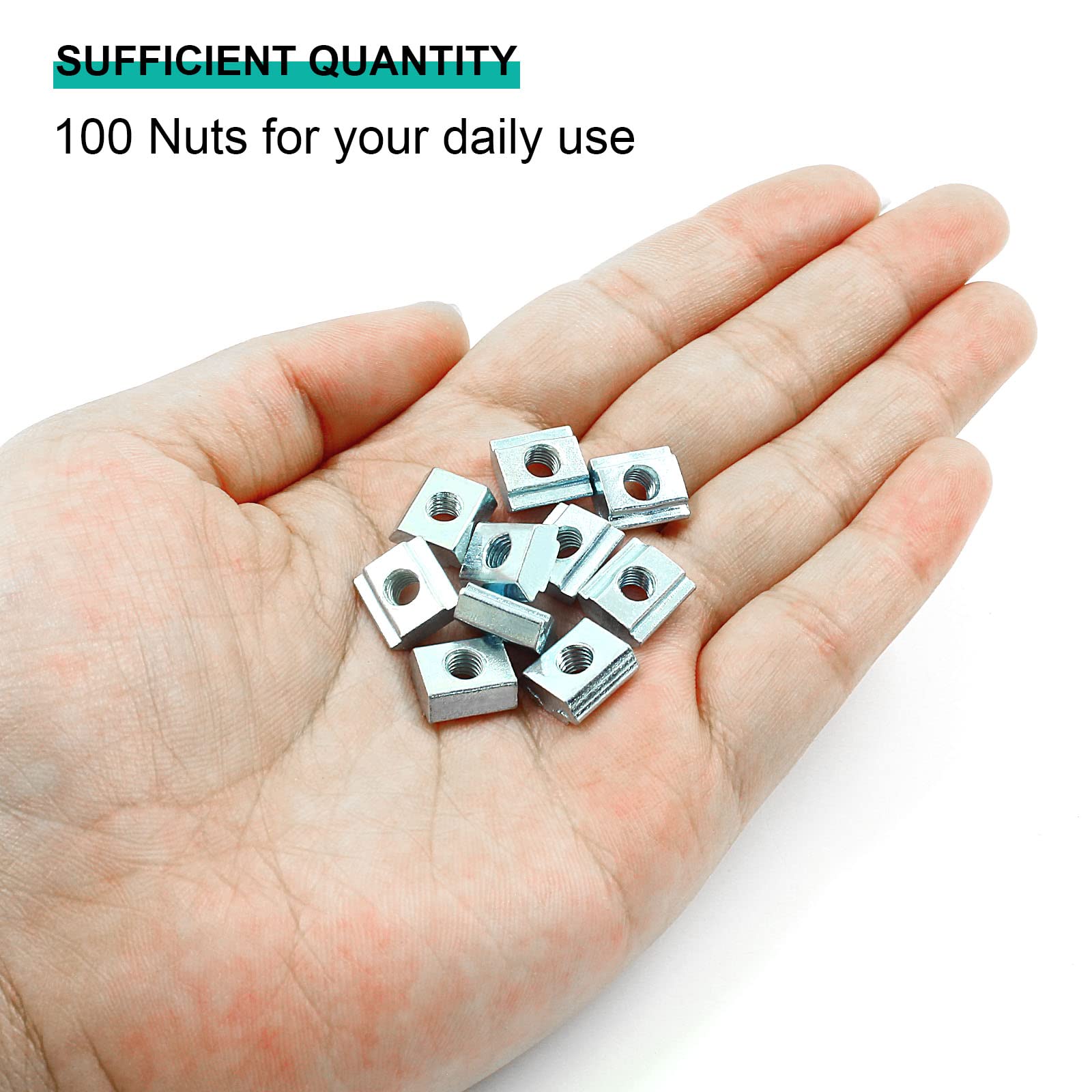 Snapklik.com : 100Pcs 20 Series Sliding T Nuts M4, Slide In Hammer Head ...