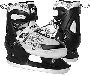 Nattork Adjustable Adult Ice Skate for Women Men, Soft Padding and ...
