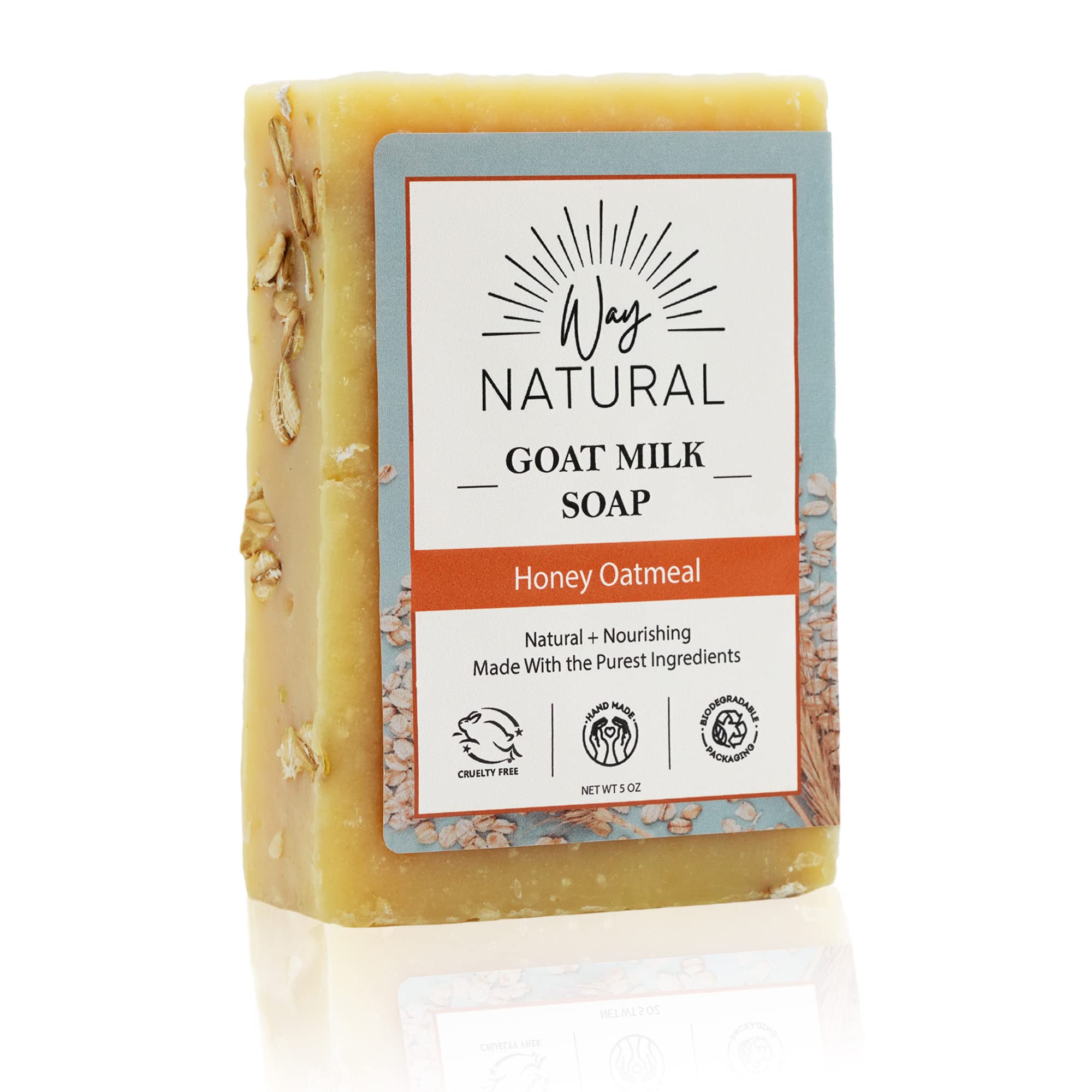 Amazon.com : Goat Milk Soap Bar, Honey Oatmeal (1 Natural Soap ...