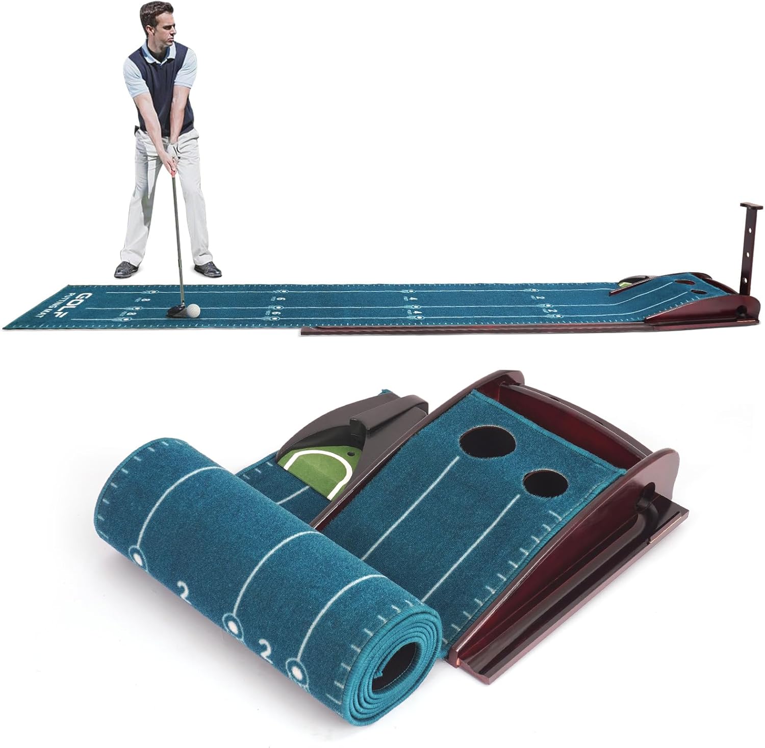 Amazon.com : POTOUZHI Golf Putting Mat for Indoor, Putting Green ...