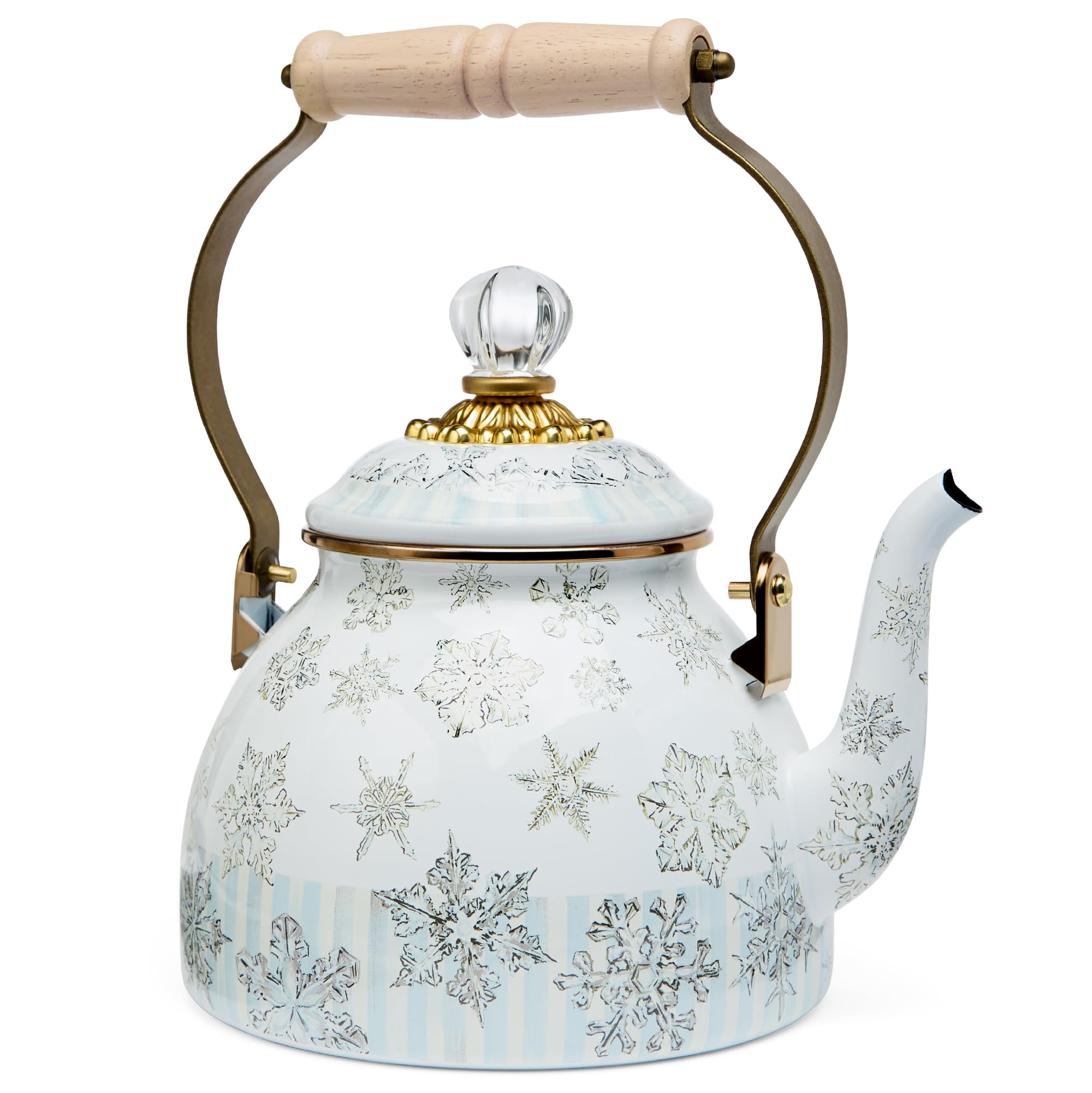 Amazon.com: MACKENZIE-CHILDS 2-Quart Enamel Tea Kettle, Cute Tea Kettle ...