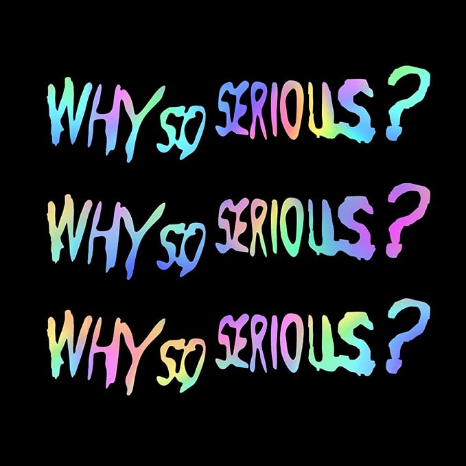 Amazon.com - TOMALL 3pcs Why So Serious Vinyl Reflective Stickers for ...