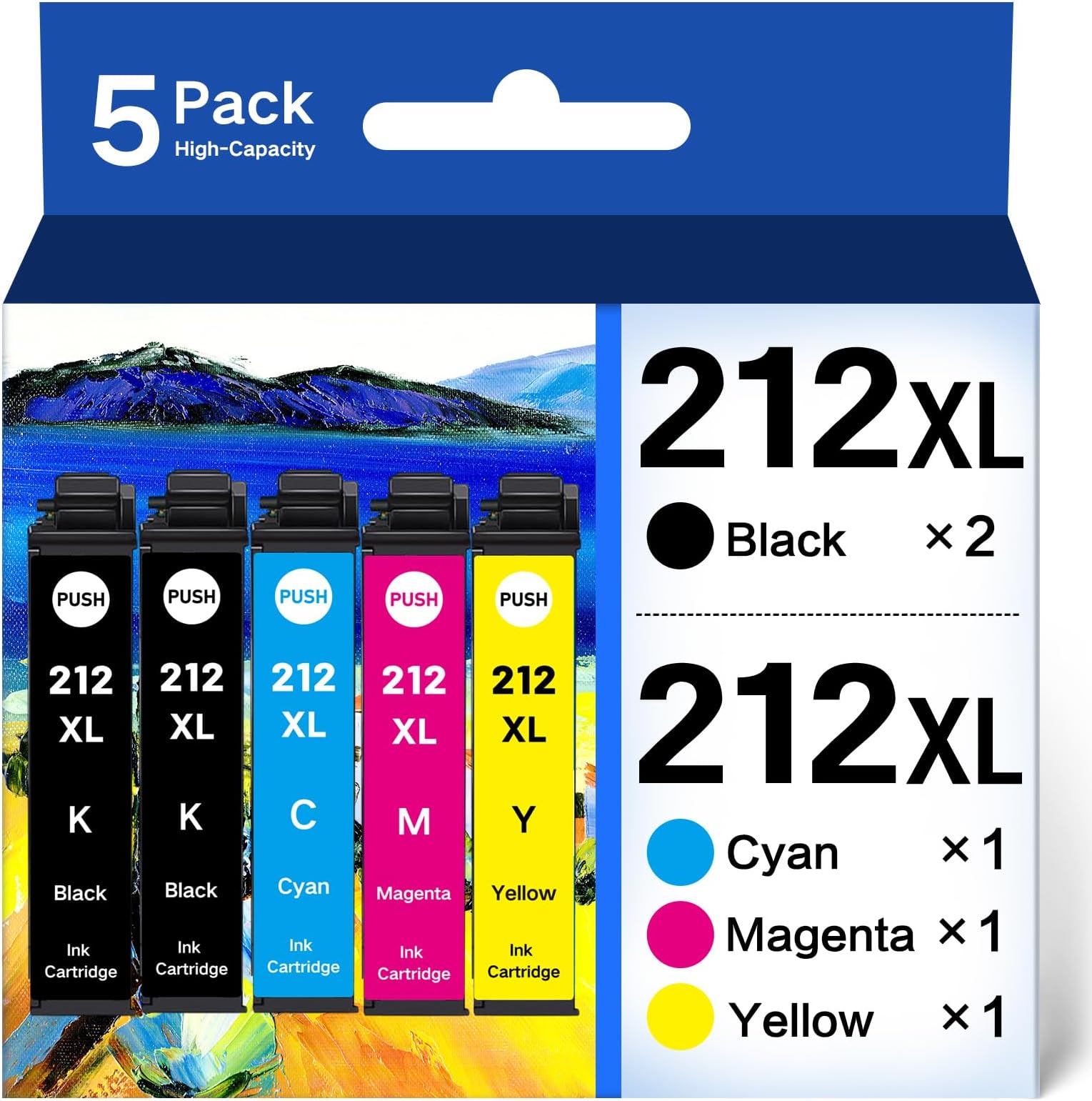Amazon.com: 212XL Remanufactured for Epson 212 Ink Cartridges Work with ...